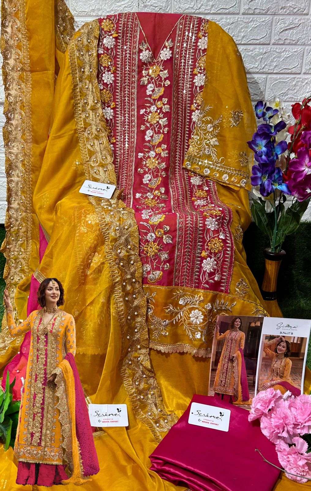 SIMRA 17 ORGANZA WITH EMBROIDERY WORK PAKISTANI SUITS