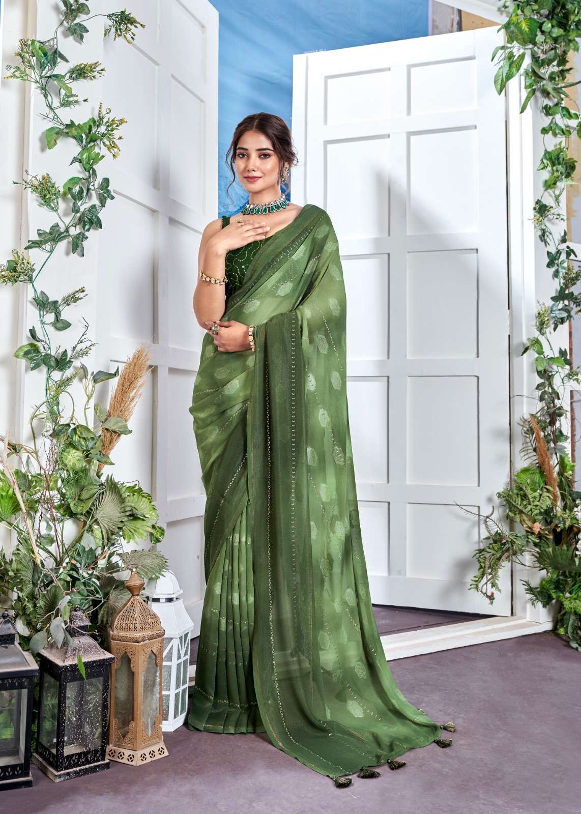 STAVAN JHANKA FANCY FABRICS PARTY WEAR SAREE COLLECTION