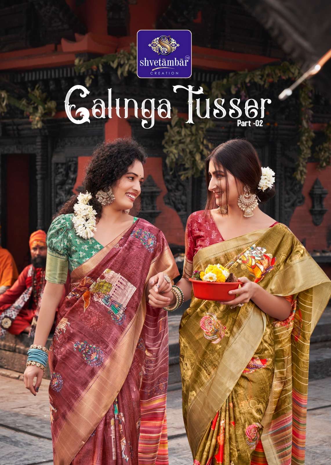 CALINGA TUSSER SILK WITH FANCY LATKAN ATTECH SAREE COLLECTION