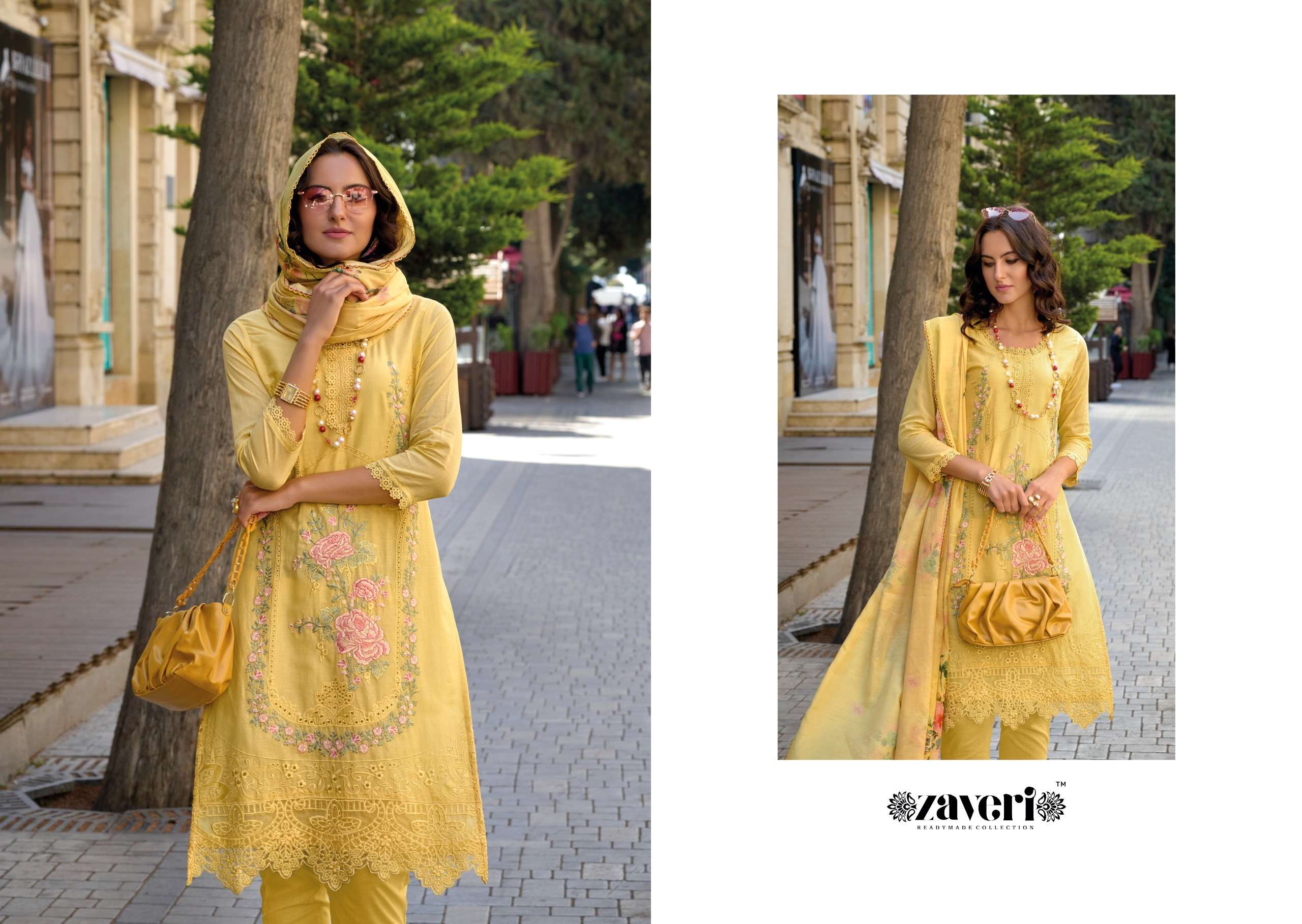 Eba Lifestyle Zaveri Rubina Cotton fancy look readymade suits supplier ...