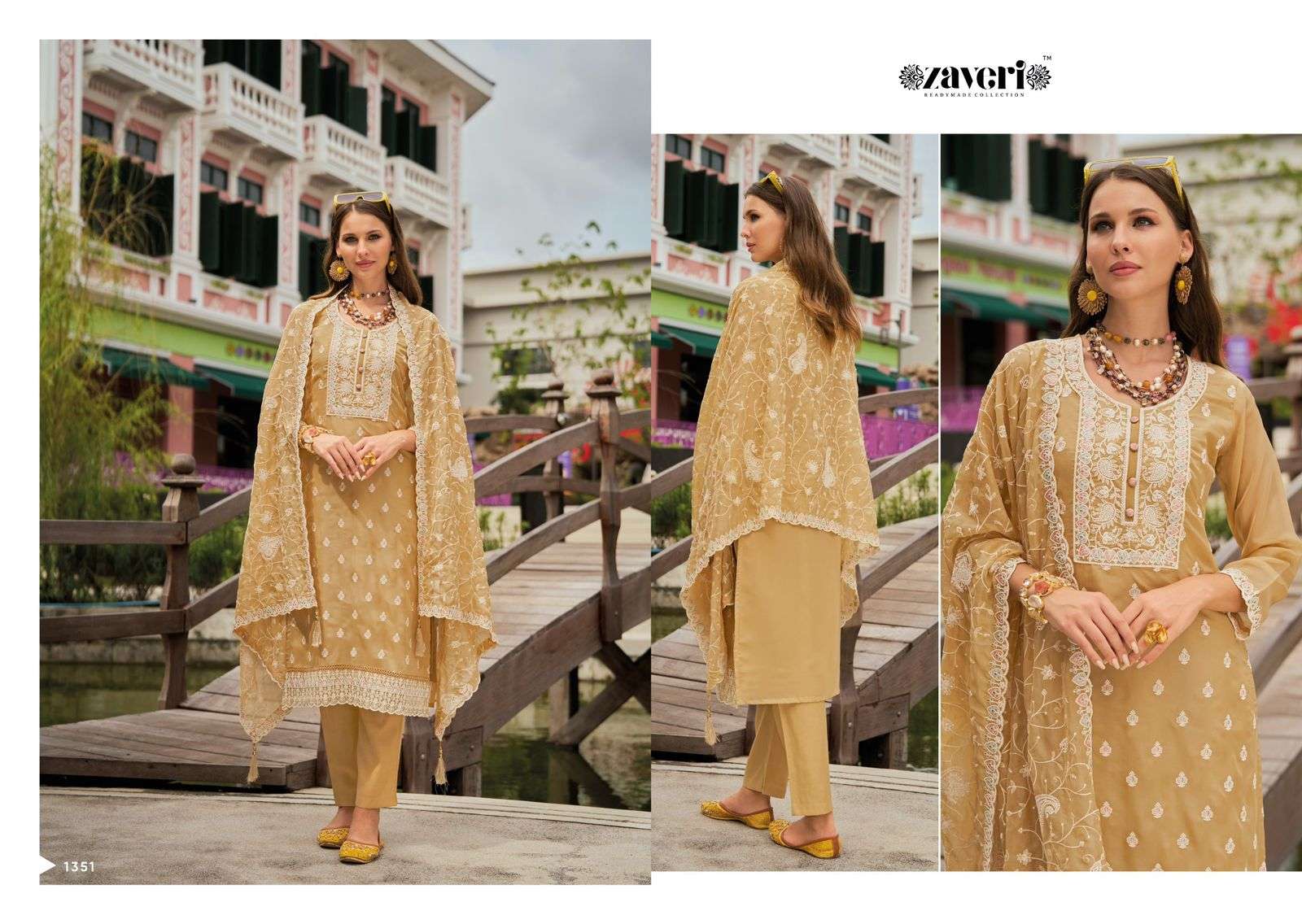 EBA LIFESTYLE ZAVERI SHAZAR ORGANZA WITH EMBROIDERY WORK READYMADE ...