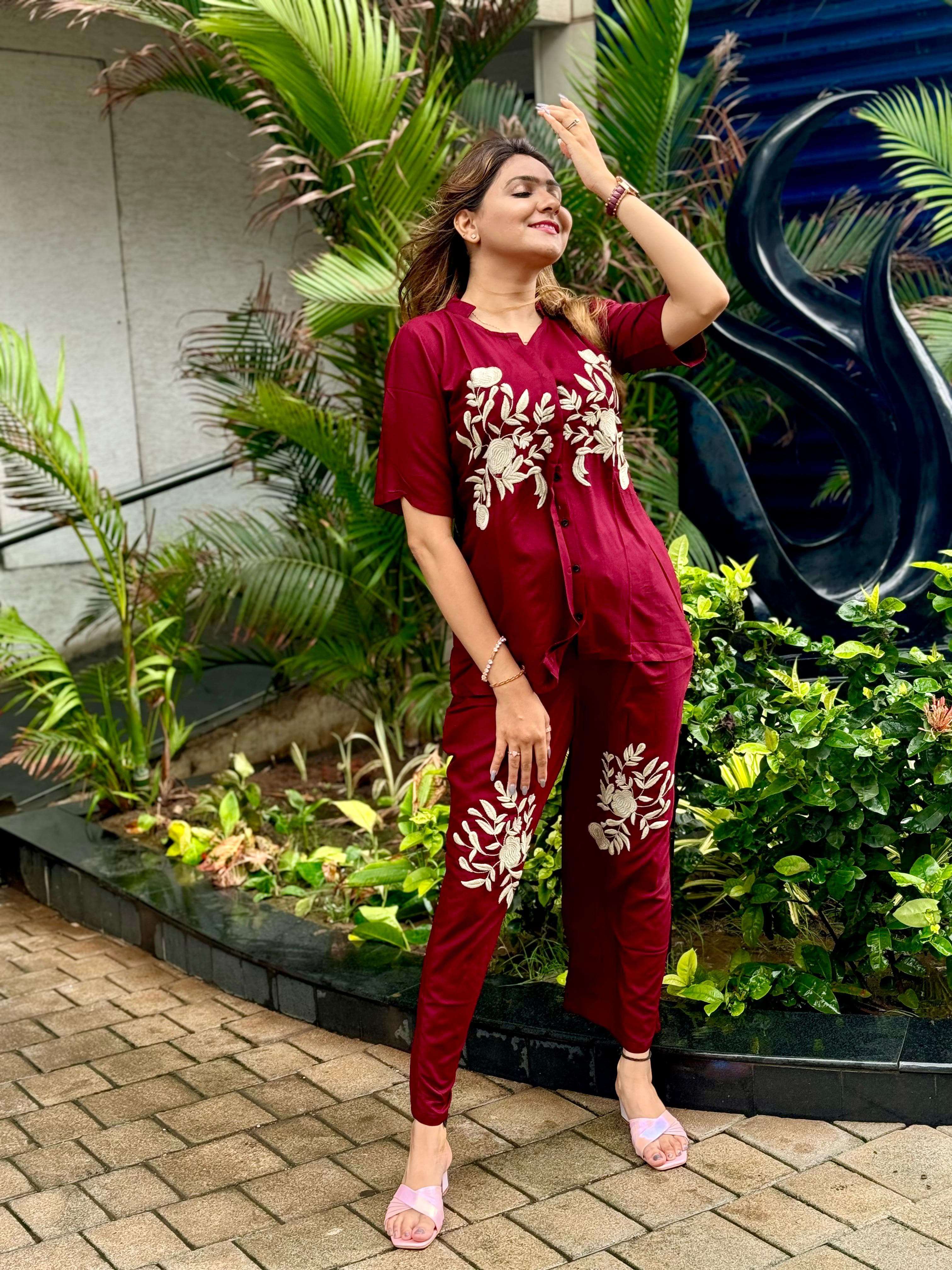 FANCY FABRICS WITH EMBROIDERY WORK CORD SET COLLECTION