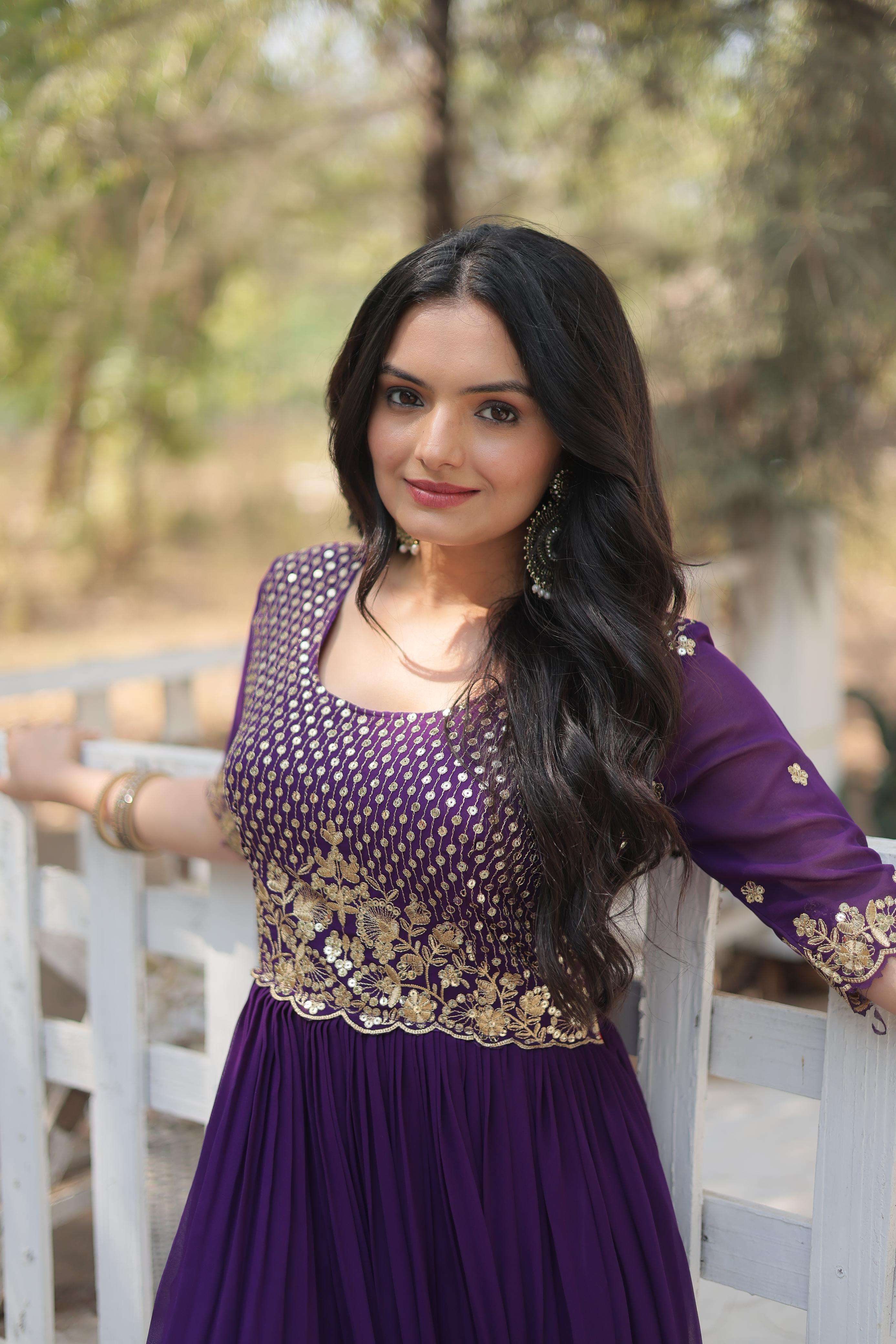 FUNCTION SPECIAL BLOOMING DESIGNER GOWN STYLE LONG READYMADE SUITS