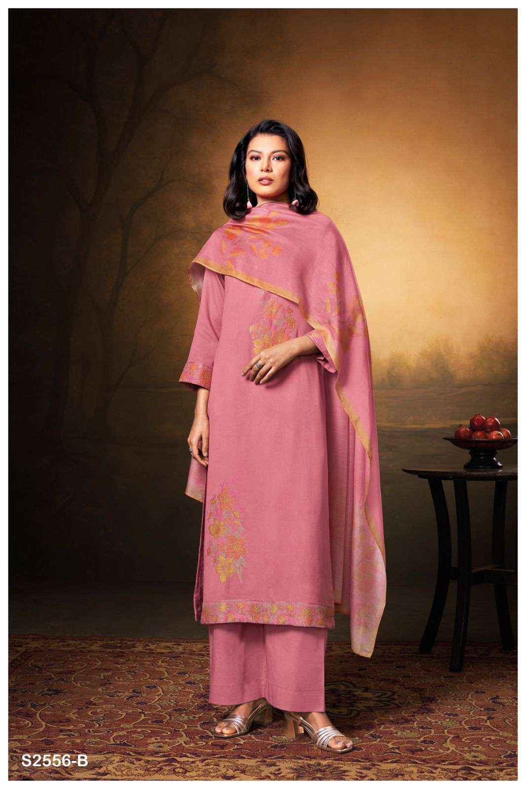 GANGA FASHION INDALI 2556 COTTON SILK FANCY DRESS MATERIAL SUPPLIER