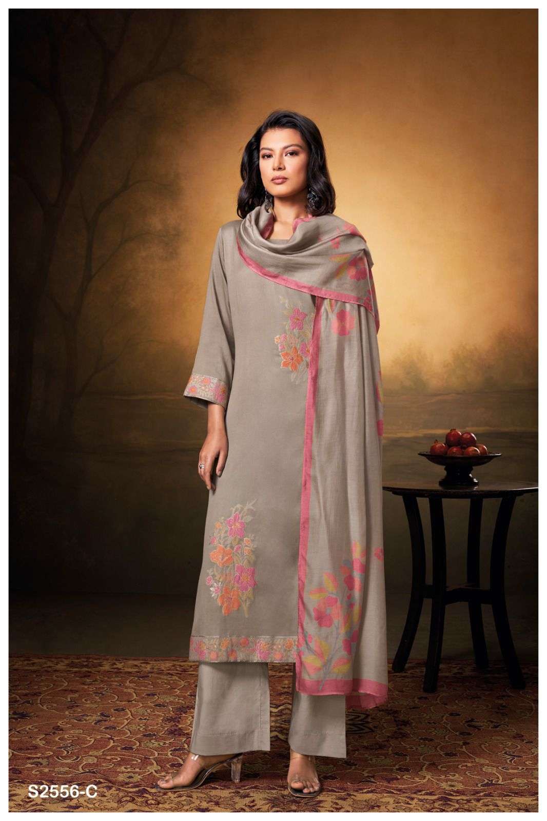 GANGA FASHION INDALI 2556 COTTON SILK FANCY DRESS MATERIAL SUPPLIER