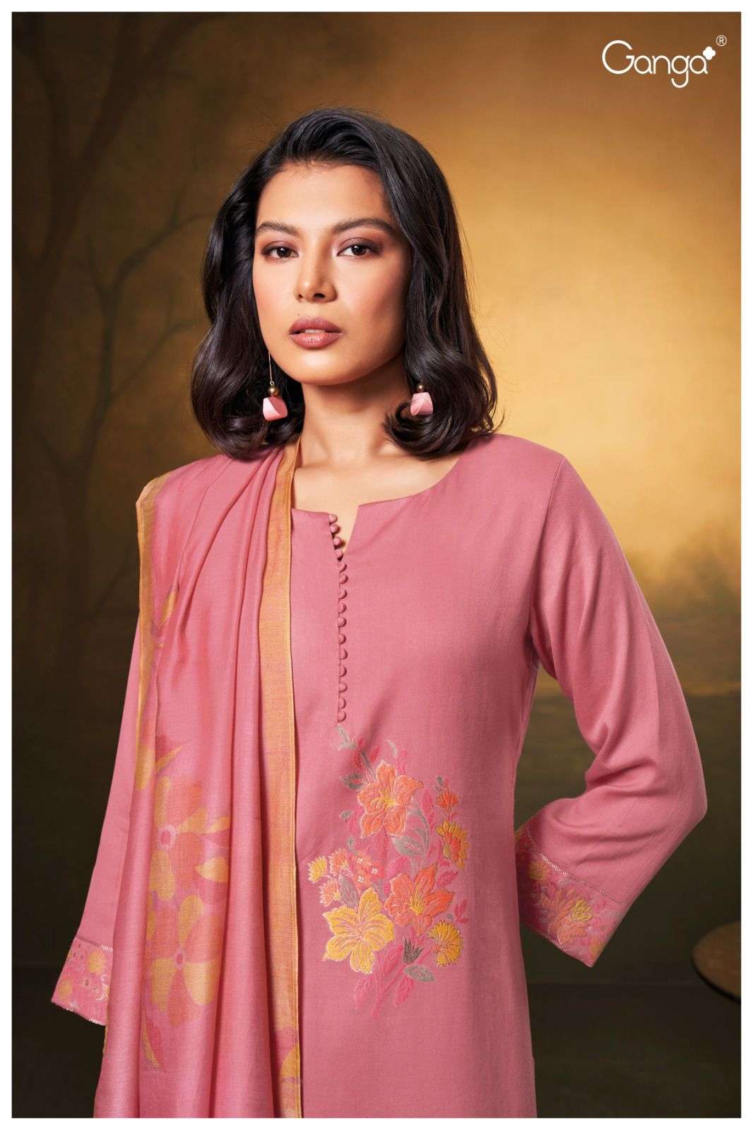 GANGA FASHION INDALI 2556 COTTON SILK FANCY DRESS MATERIAL SUPPLIER