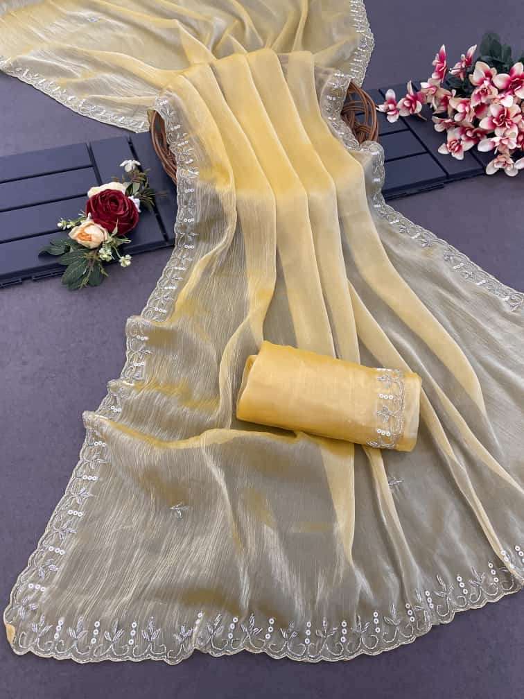 JIMMY CHOO FABRIC WITH HEAVY KHATLI WORK AND PURE MOTI CUT DANA WORK ...