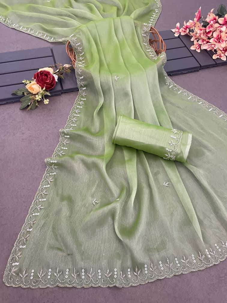 JIMMY CHOO FABRIC WITH HEAVY KHATLI WORK AND PURE MOTI CUT DANA WORK ...