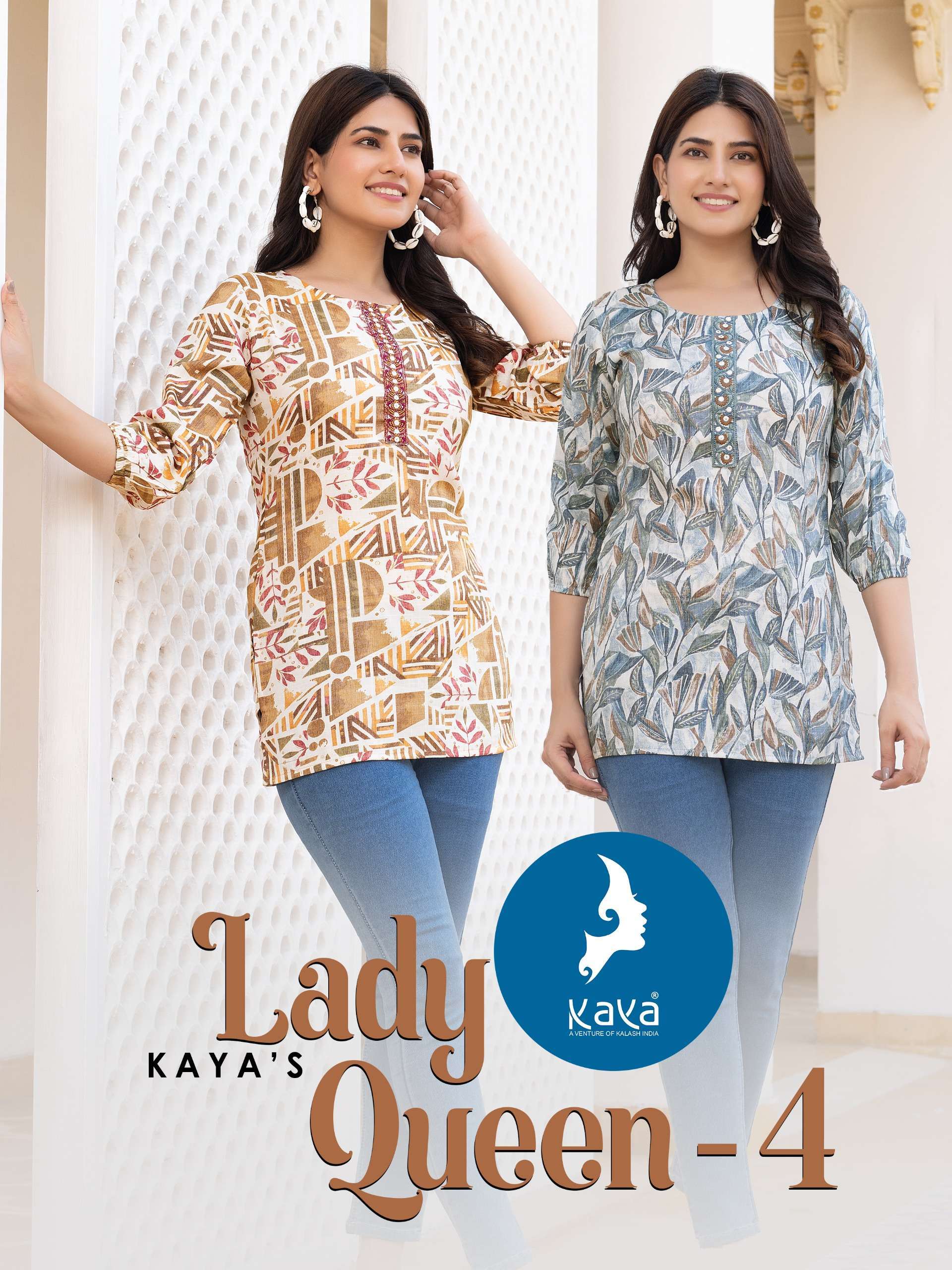 KAYA LADY QUEEN VOL 4 RAYON SHORT KURTI SUPPLIER IN SURAT
