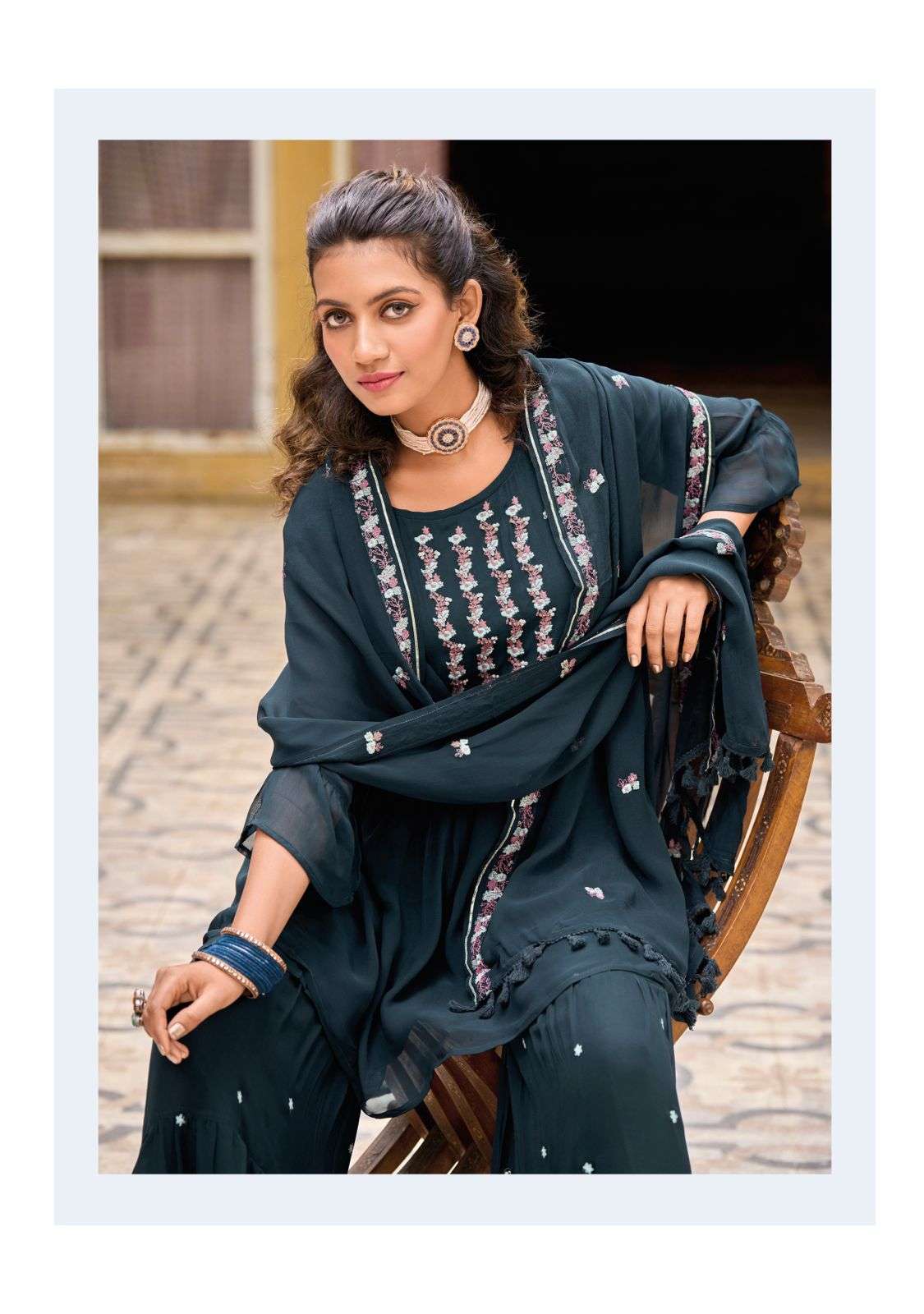 MITTOO FASHION SAJDA GEORGETTE WITH TRADITIONAL LOOK SHARARA COLLECTION