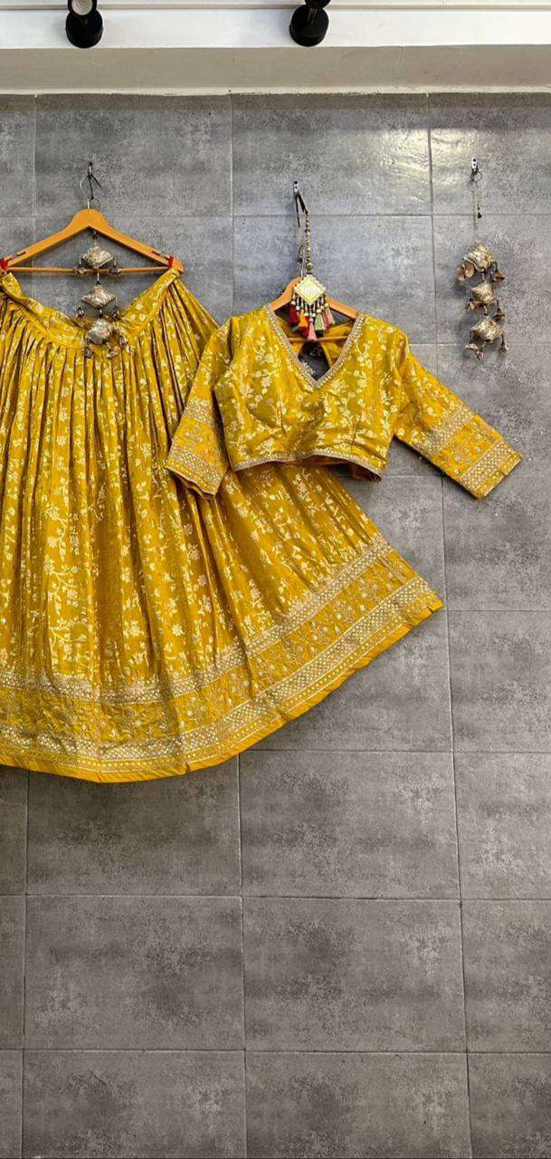 NAVRATRI SPECIAL DOLA SILK WITH WEAVING DESIGN READYMADE LEHENGA CHOLI ...