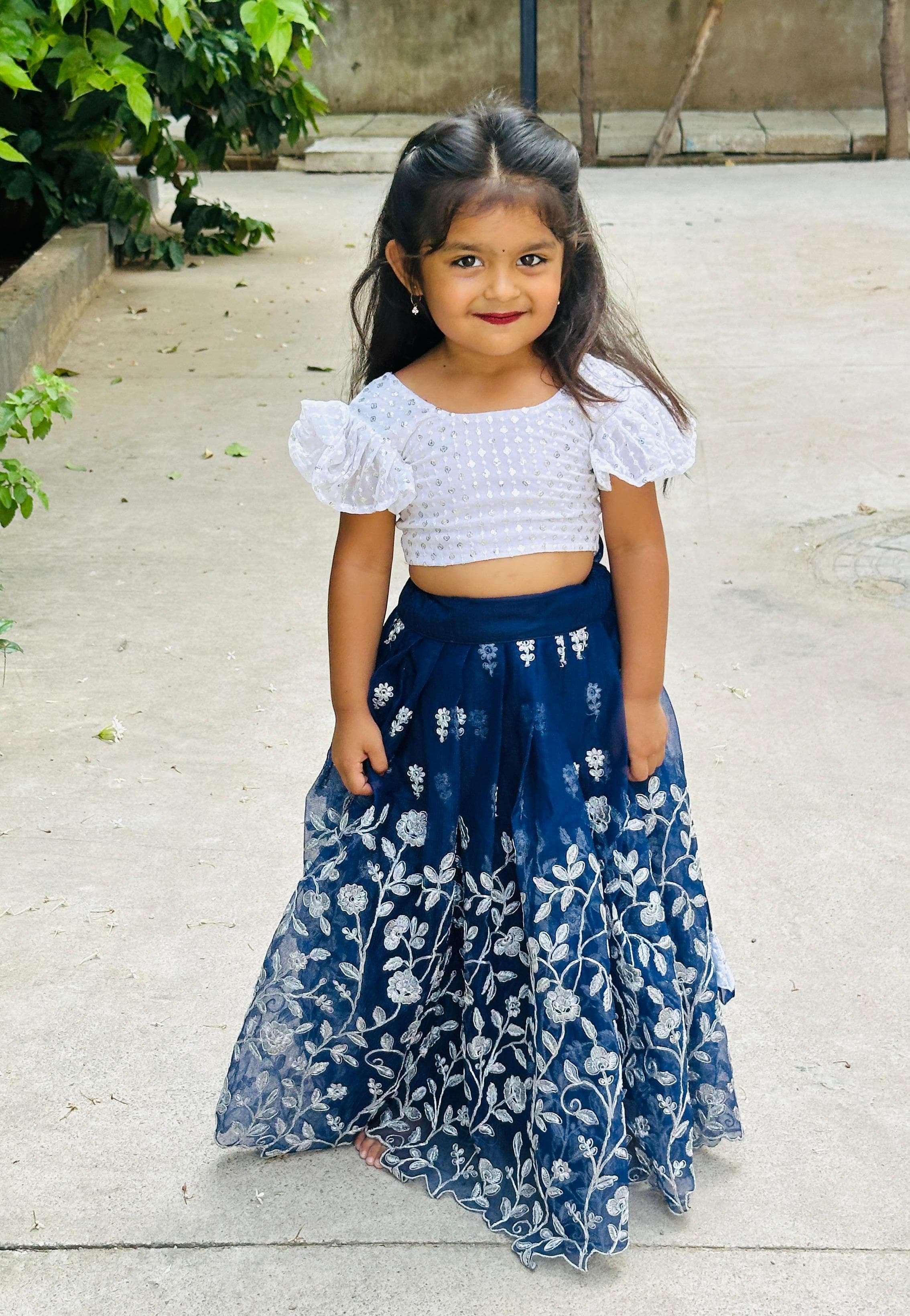 GEORGETTE WITH FANCY CROP TOPS KIDS SPECIAL COLLECTION