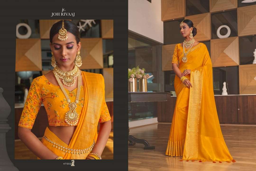 JOH RIVAAJ JANTARA SILK TRADITIONAL LOOK SAREE SUPPLIER IN SURAT