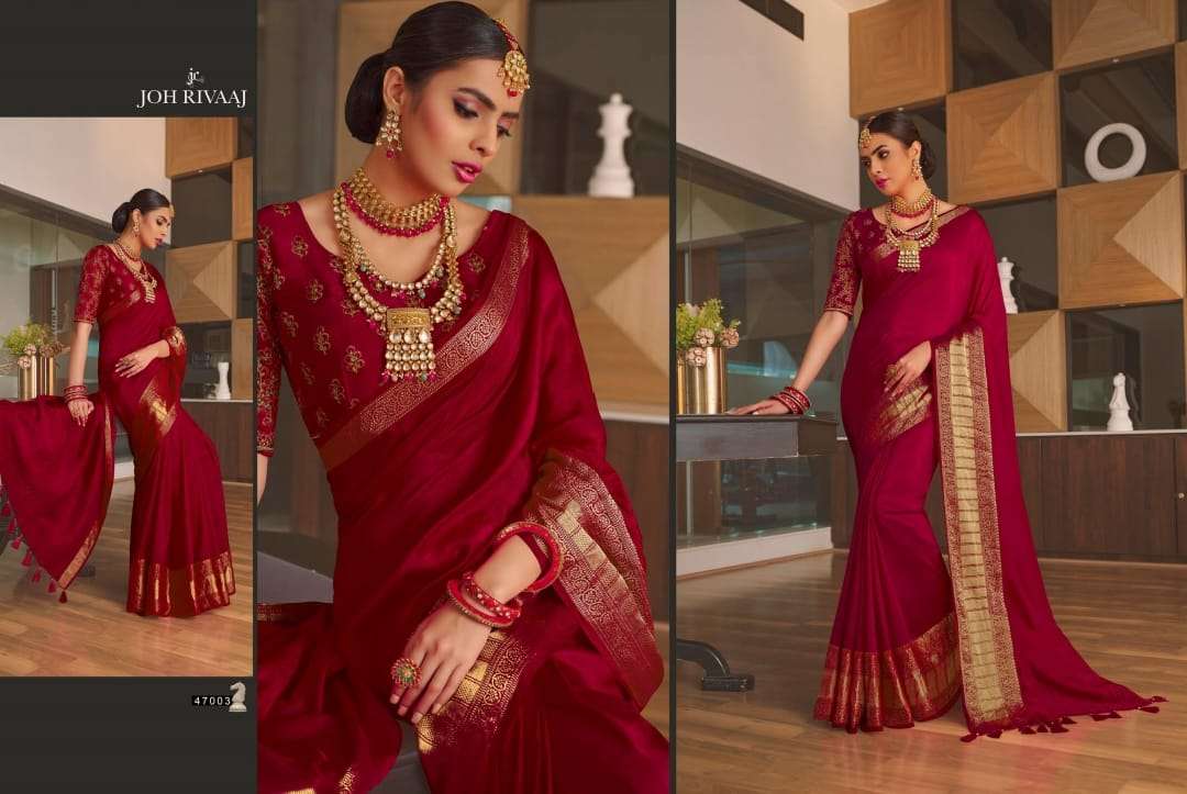 JOH RIVAAJ JANTARA SILK TRADITIONAL LOOK SAREE SUPPLIER IN SURAT