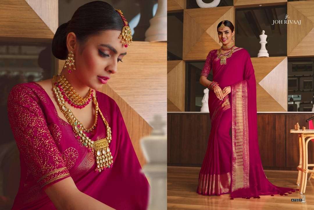 JOH RIVAAJ JANTARA SILK TRADITIONAL LOOK SAREE SUPPLIER IN SURAT