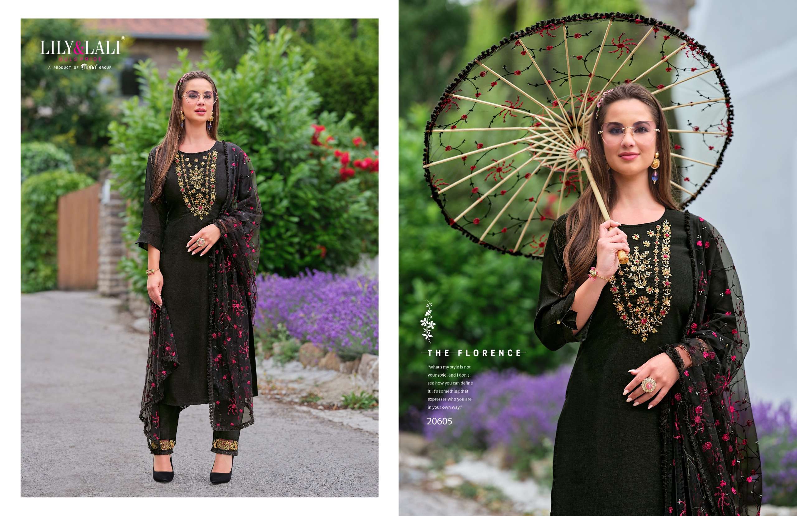 LILY AND LALI MARIA 9 VOL 4 SILK WITH HAND WORK READYMADE FESTIVAL ...