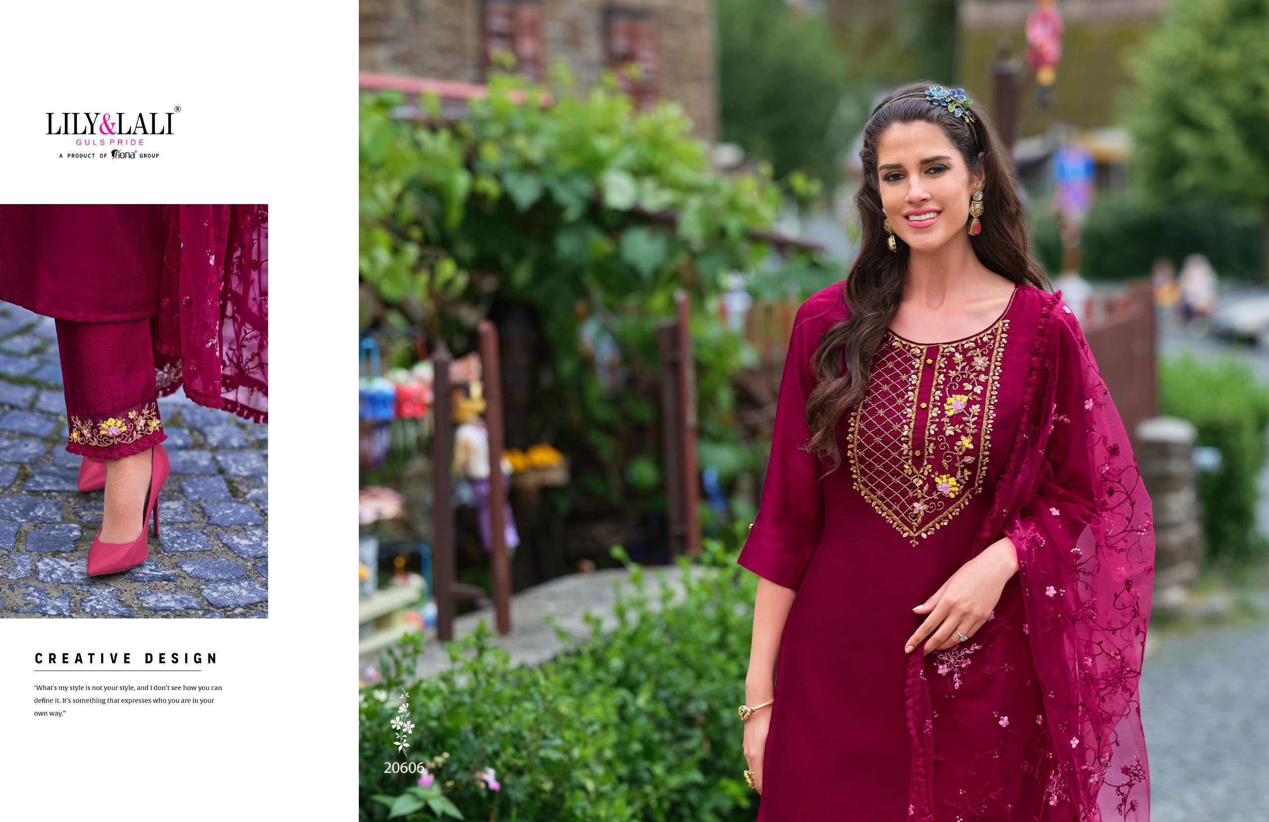 LILY AND LALI MARIA 9 VOL 4 SILK WITH HAND WORK READYMADE FESTIVAL ...