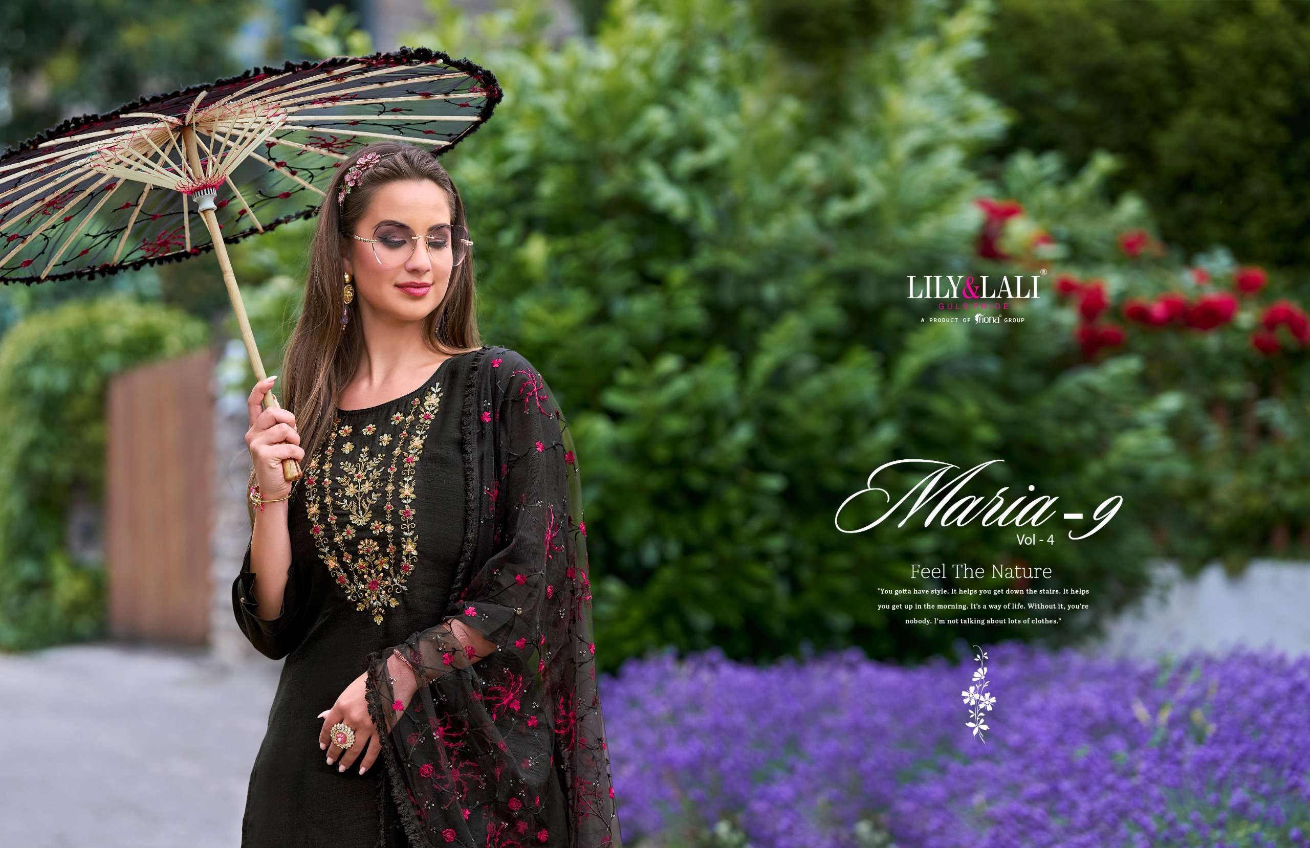 LILY AND LALI MARIA 9 VOL 4 SILK WITH HAND WORK READYMADE FESTIVAL ...