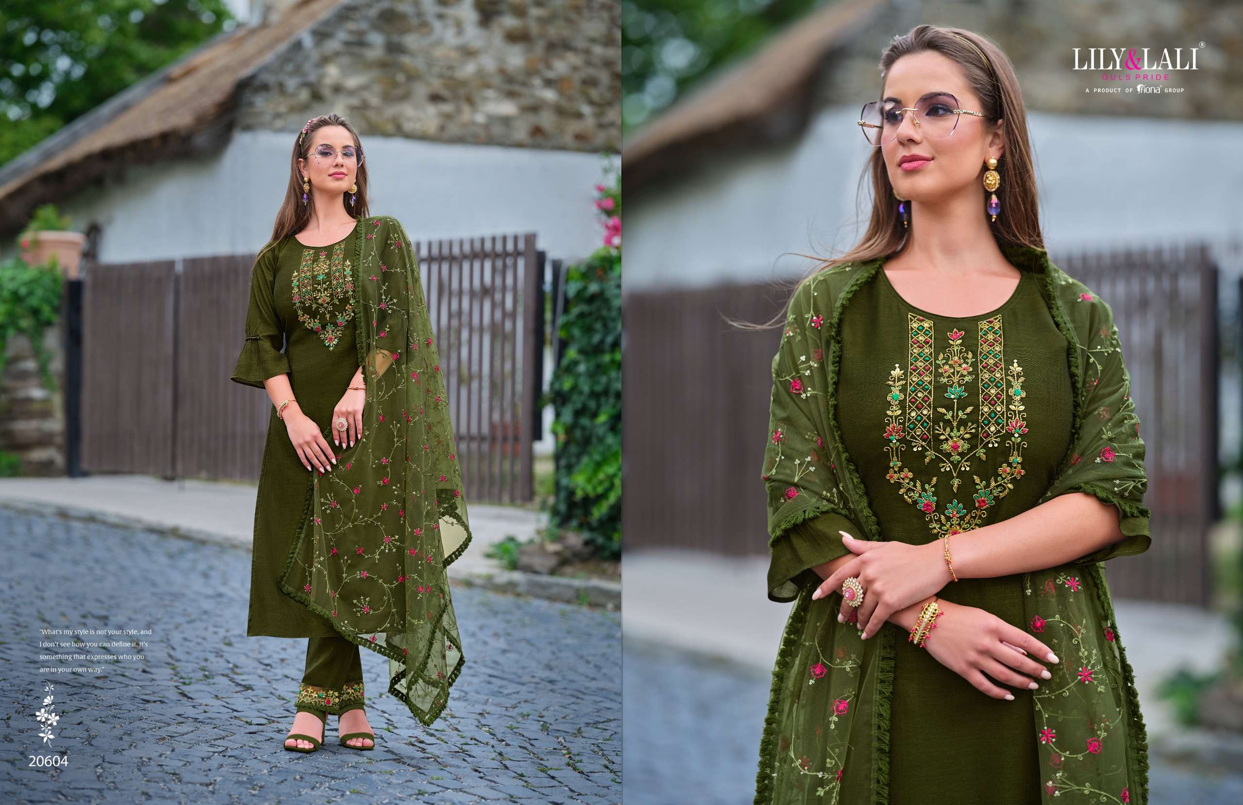 LILY AND LALI MARIA 9 VOL 4 SILK WITH HAND WORK READYMADE FESTIVAL ...