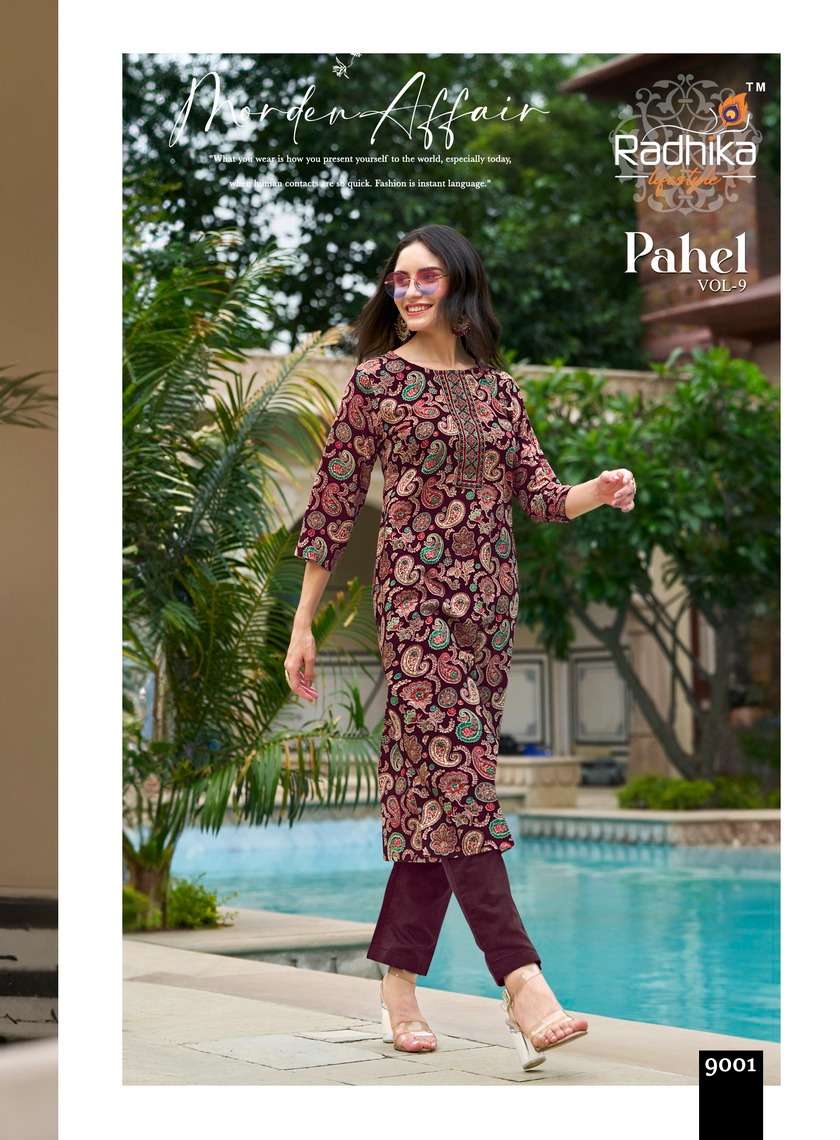 RADHIKA PAHEL VOL 9 COTTON PRINTED REGULAR WEAR KURTI WHOLESALER IN SURAT