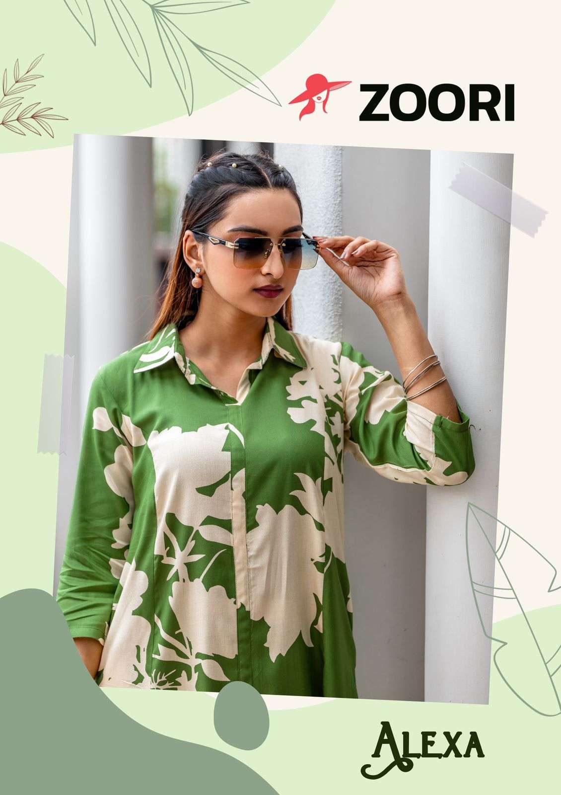 ZOORI ALEXA RAYON PRINTED FANCY KURTI SUPPLIER IN SURAT