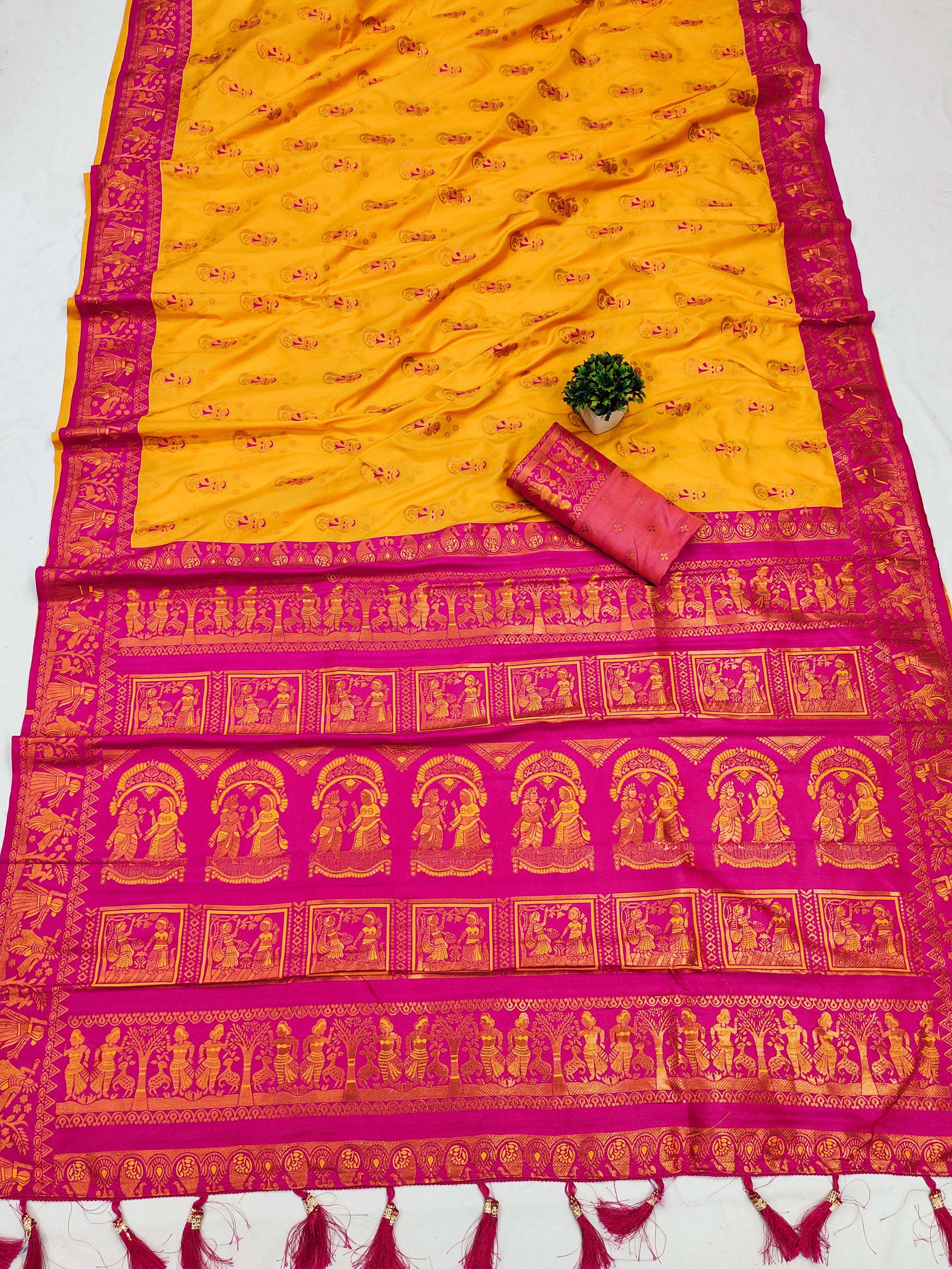 BANARASI SILK WITH WEAVING DESIGN TRADITIONAL LOOK SAREE COLLECTION ...