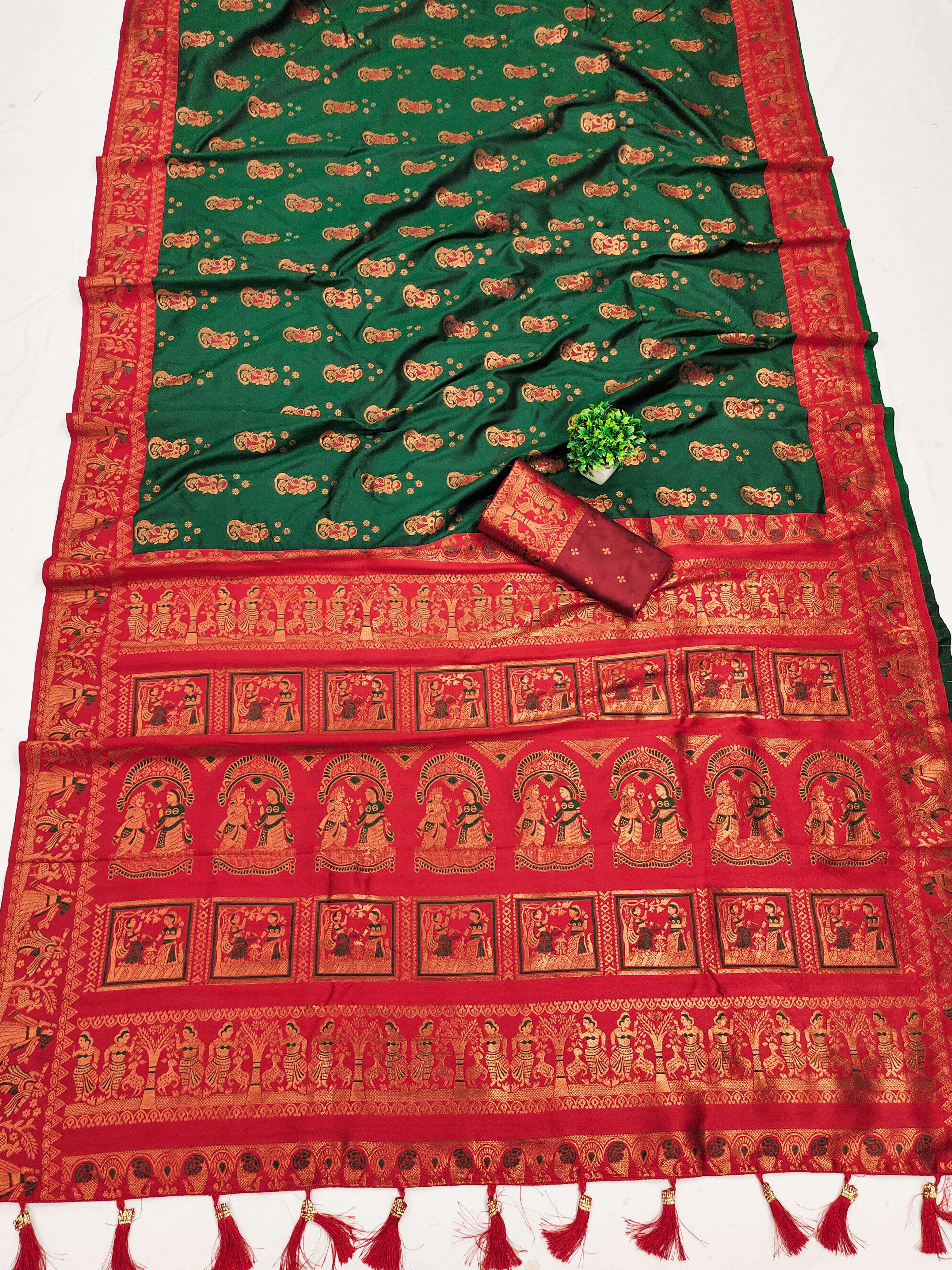 BANARASI SILK WITH WEAVING DESIGN TRADITIONAL LOOK SAREE COLLECTION ...