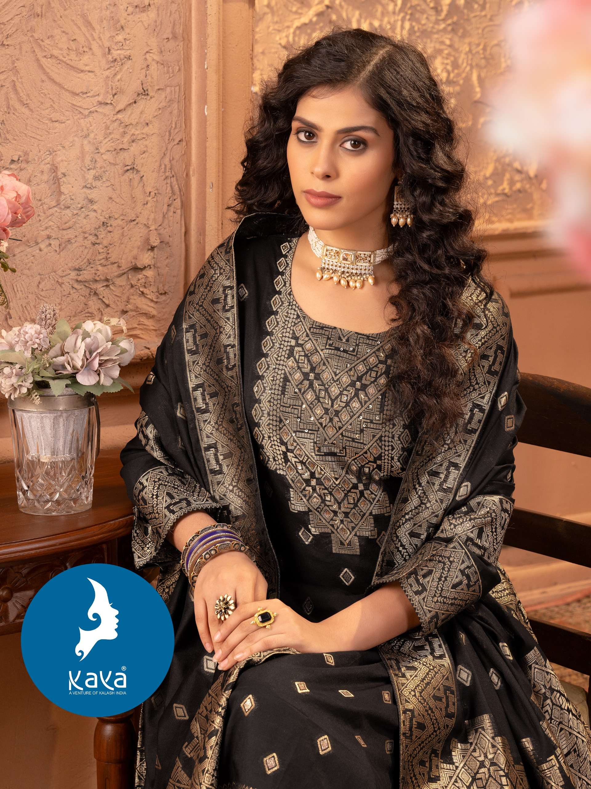 KAYA KURTI GOLDEN MOON CHANDERI SILK FANCY DESIGNER READYMADE SUITS ...