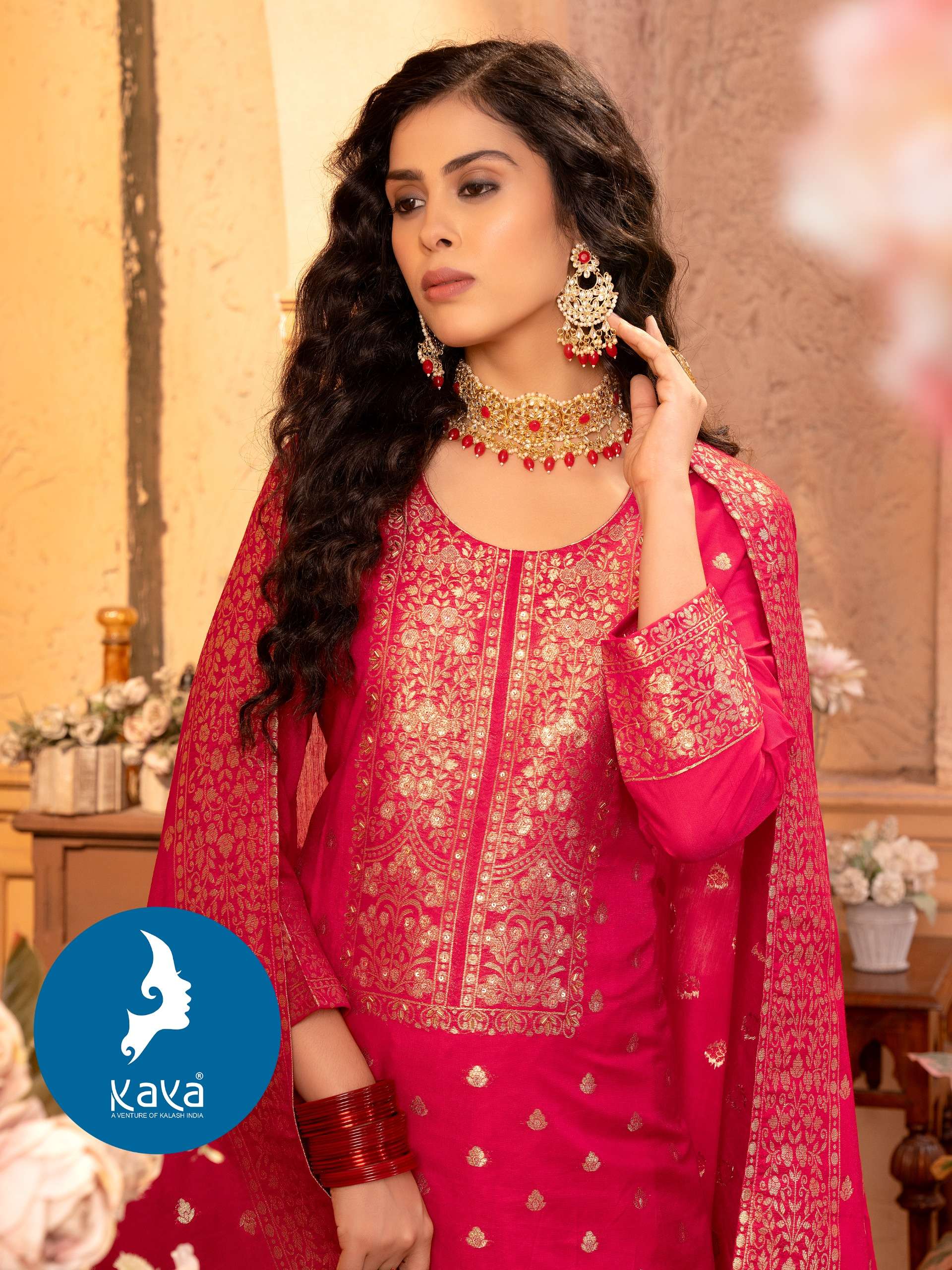 KAYA KURTI GOLDEN MOON CHANDERI SILK FANCY DESIGNER READYMADE SUITS ...