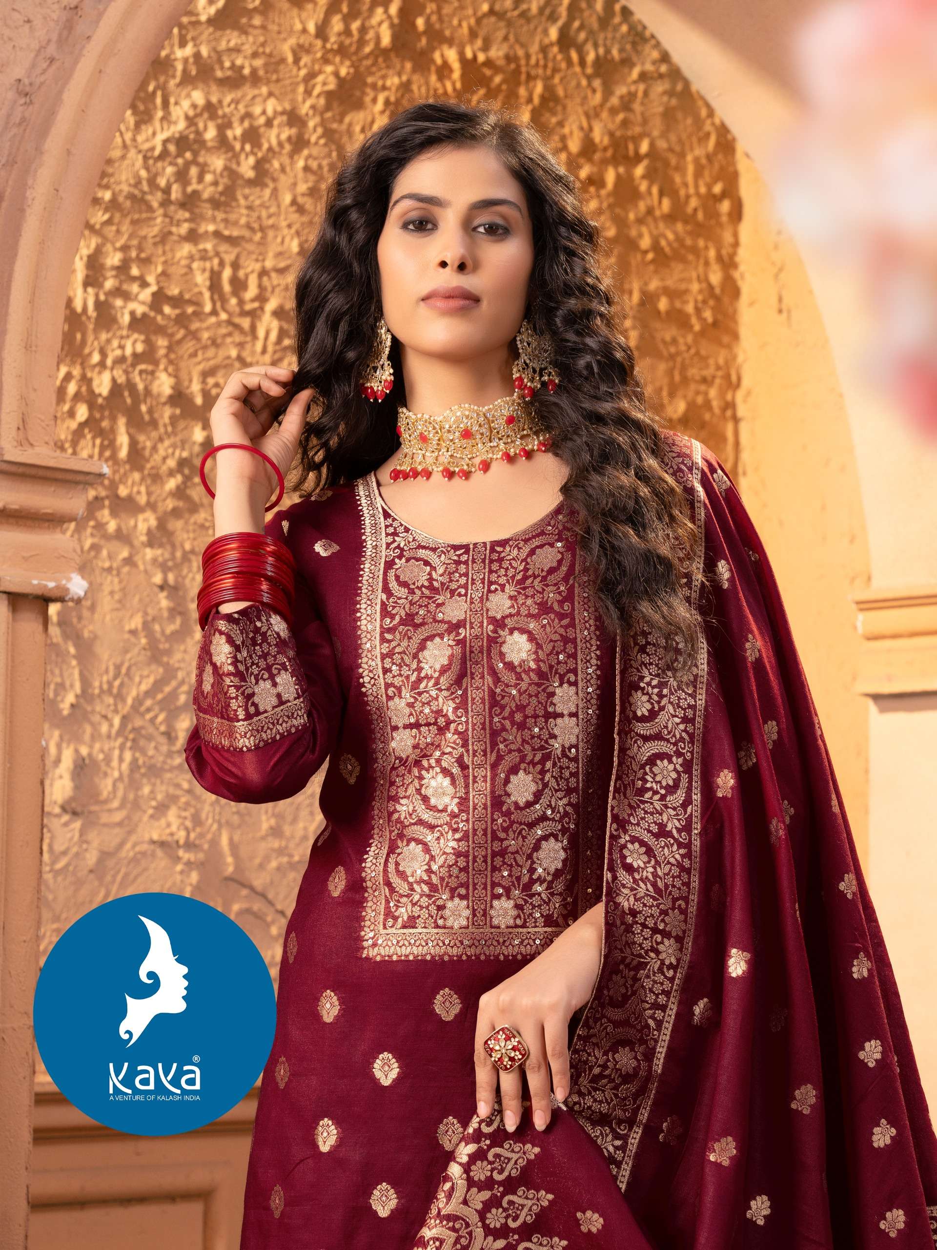 KAYA KURTI GOLDEN MOON CHANDERI SILK FANCY DESIGNER READYMADE SUITS ...