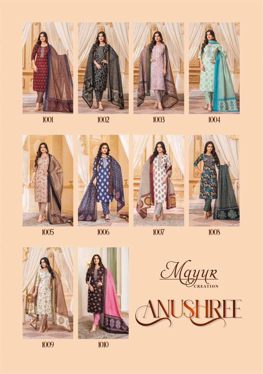 MAYUR ANUSHREE VOL 1 COTTON PRINTED FANCY SUITS COLLECTION AT BEST RATE