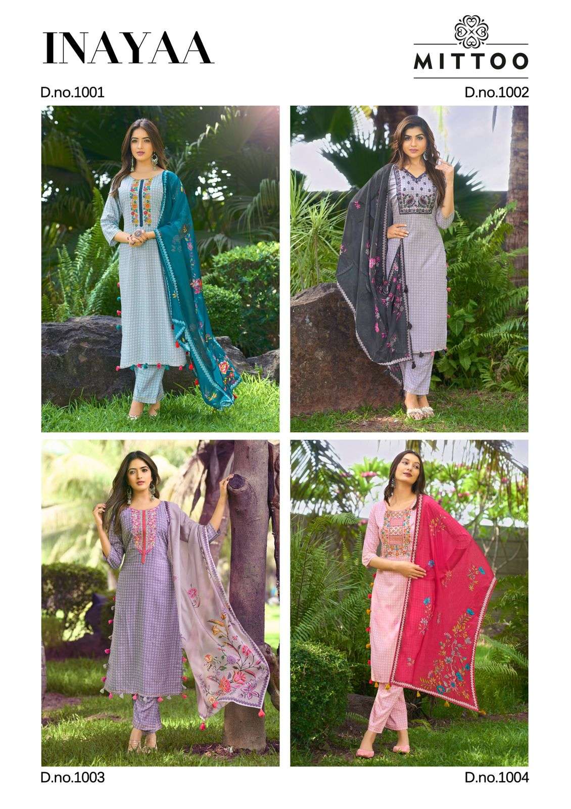 MITTOO FASHION INNAYA RAYON FANCY LOOK READYMADE SUITS COLLECTION