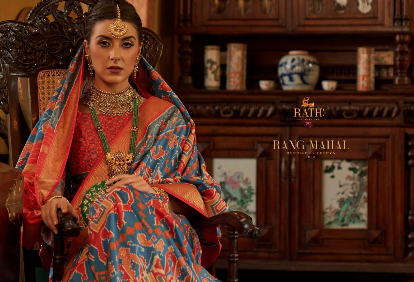 RATH RANG MAHAL TUSSER SILK DIGITAL PRINTED PARTY WEAR SAREE SUPPLIER ...