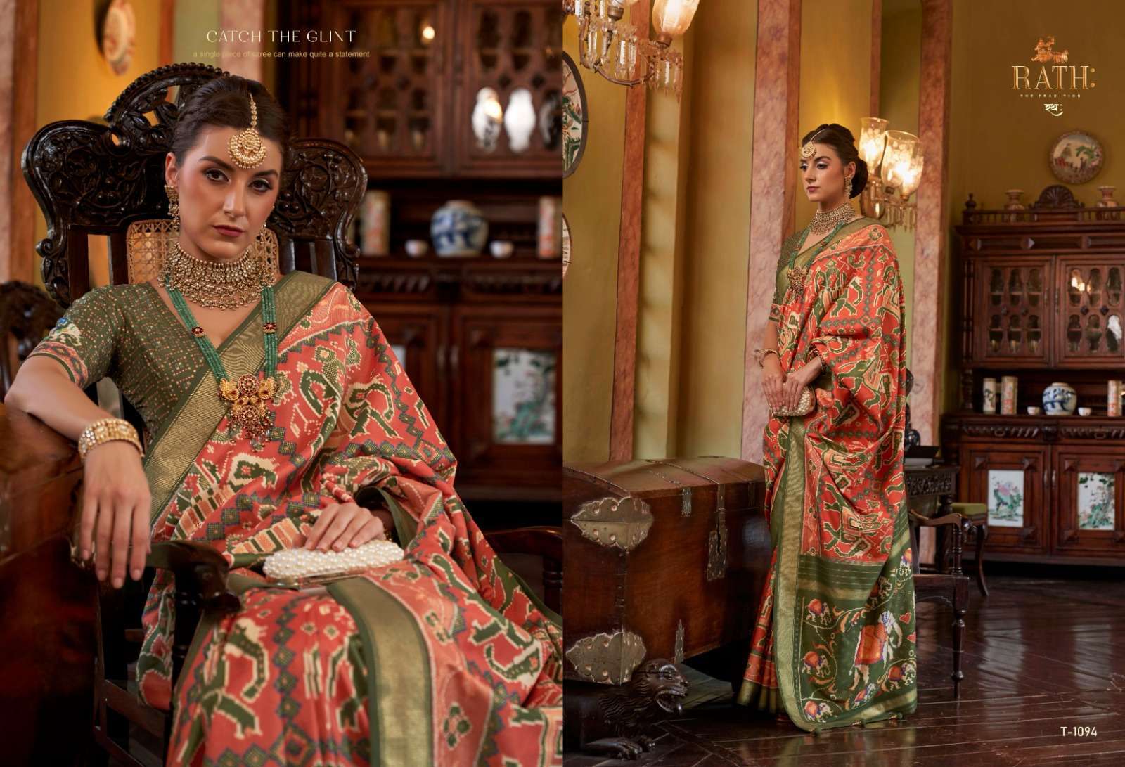 RATH RANG MAHAL TUSSER SILK DIGITAL PRINTED PARTY WEAR SAREE SUPPLIER ...