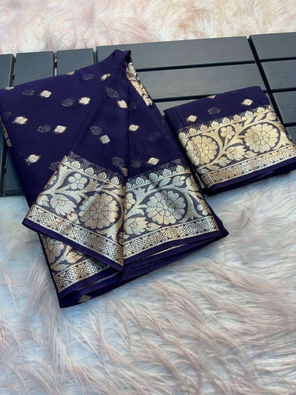 Georgette with Weaving Butti Design Saree Supplier in Surat