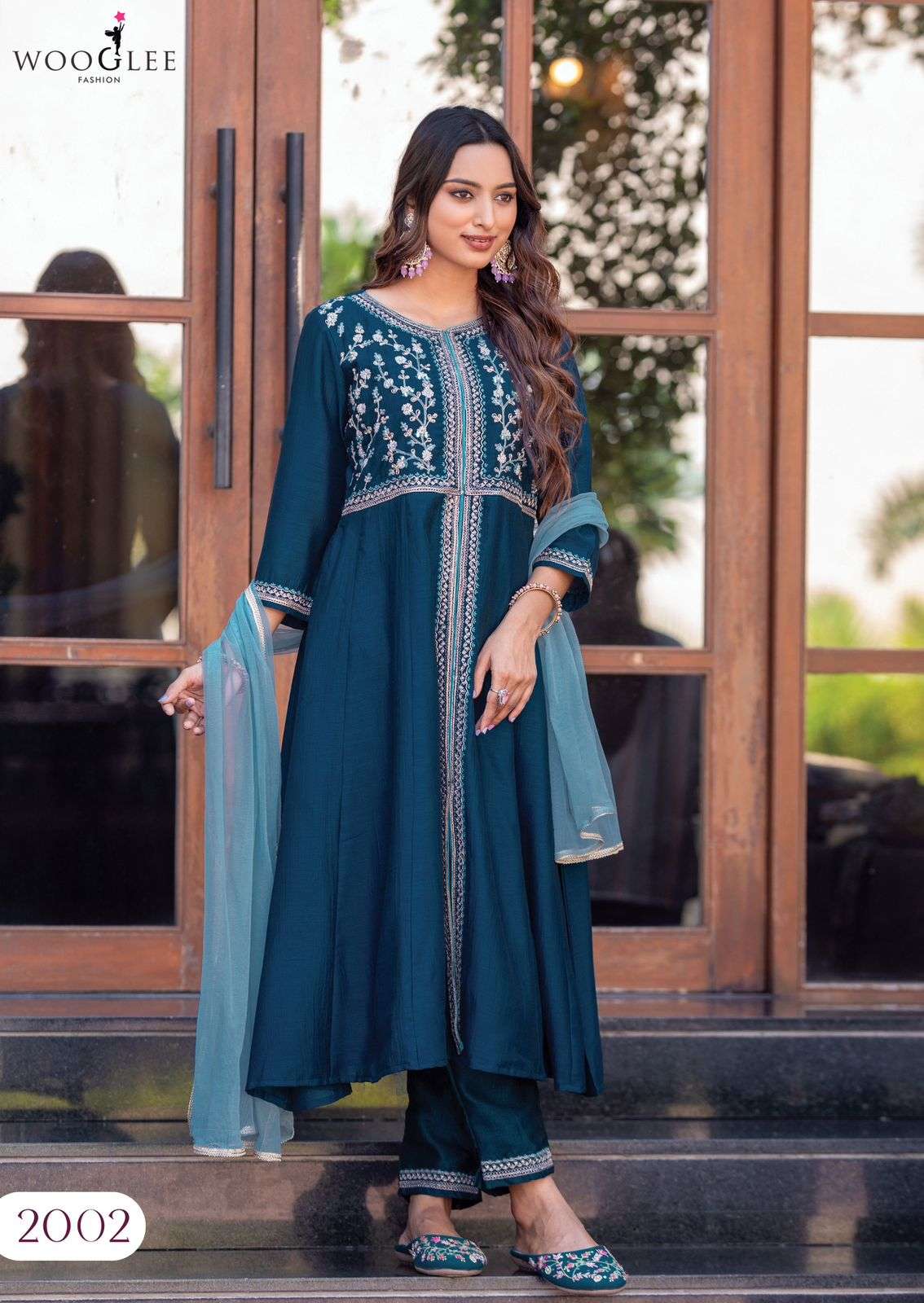 WOOGLEE SURKHI VICHITRA SOFT VISCOSE READY MADE SUIT WHOLESALE IN SURAT