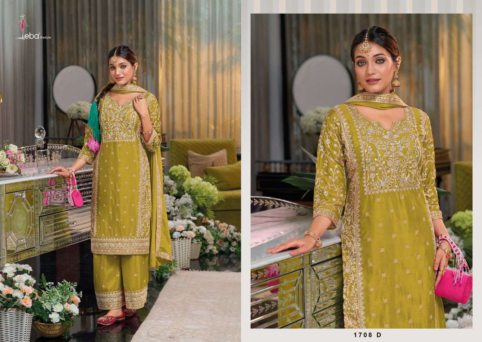 EBA SHAYONI COLOR EDITION VOL 2 1708 CHINON DESIGNER READY SUIT DEALER ...