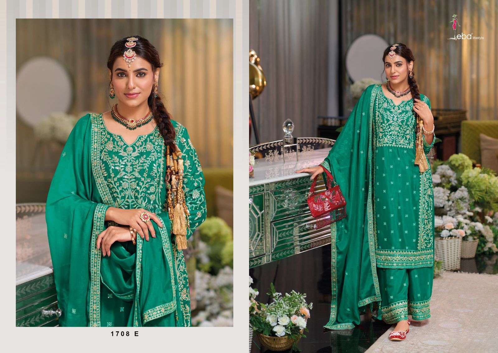 EBA SHAYONI COLOR EDITION VOL 2 1708 CHINON DESIGNER READY SUIT DEALER ...