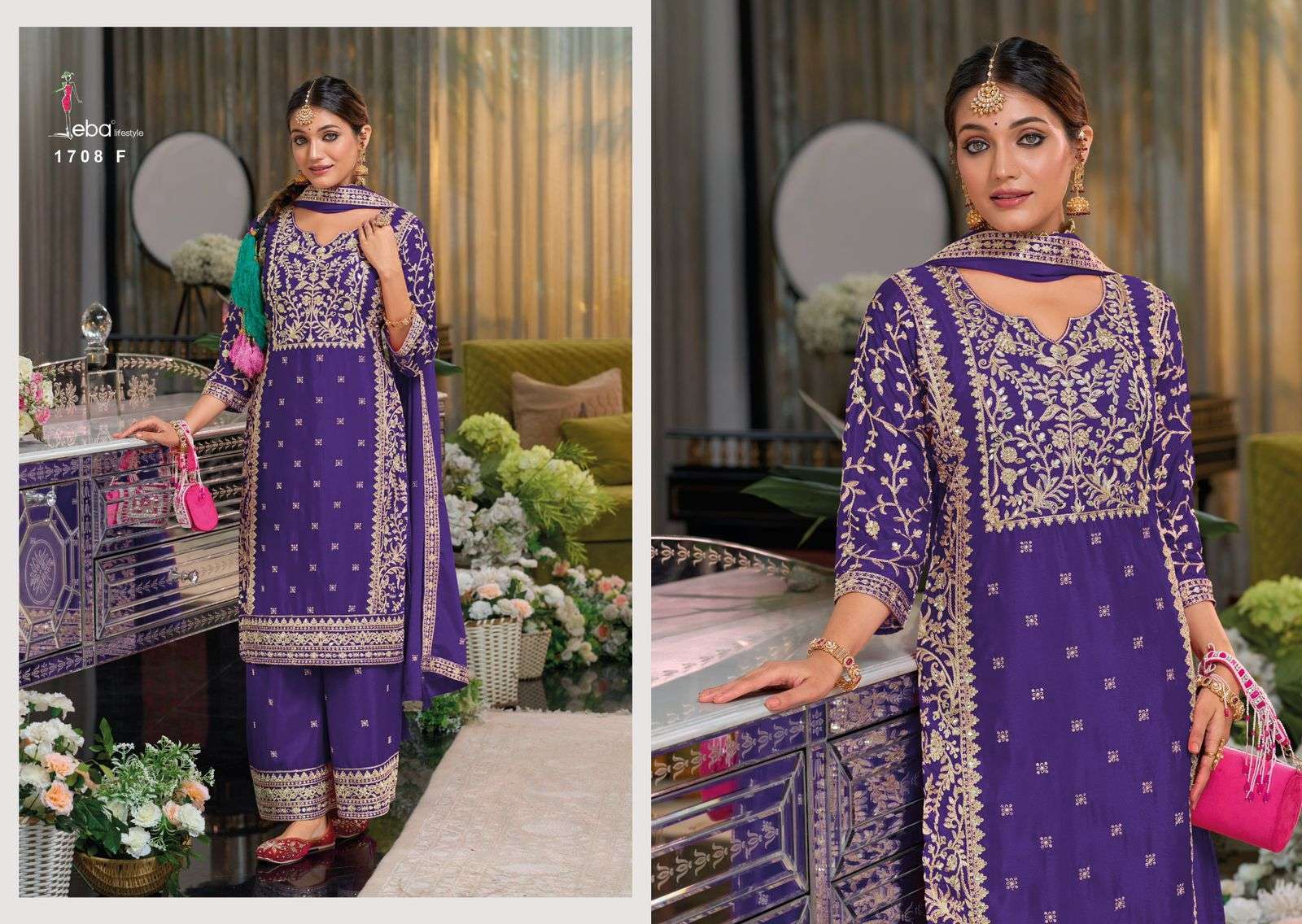 EBA SHAYONI COLOR EDITION VOL 2 1708 CHINON DESIGNER READY SUIT DEALER ...