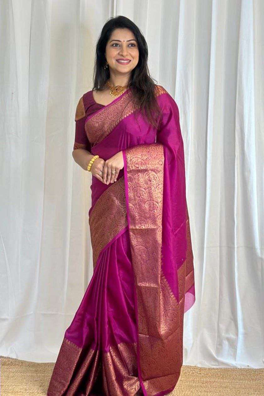 LICHI SILK BEAUTIFULL PALLU LOOK SAREE SUPPLIER IN SURAT MF-27