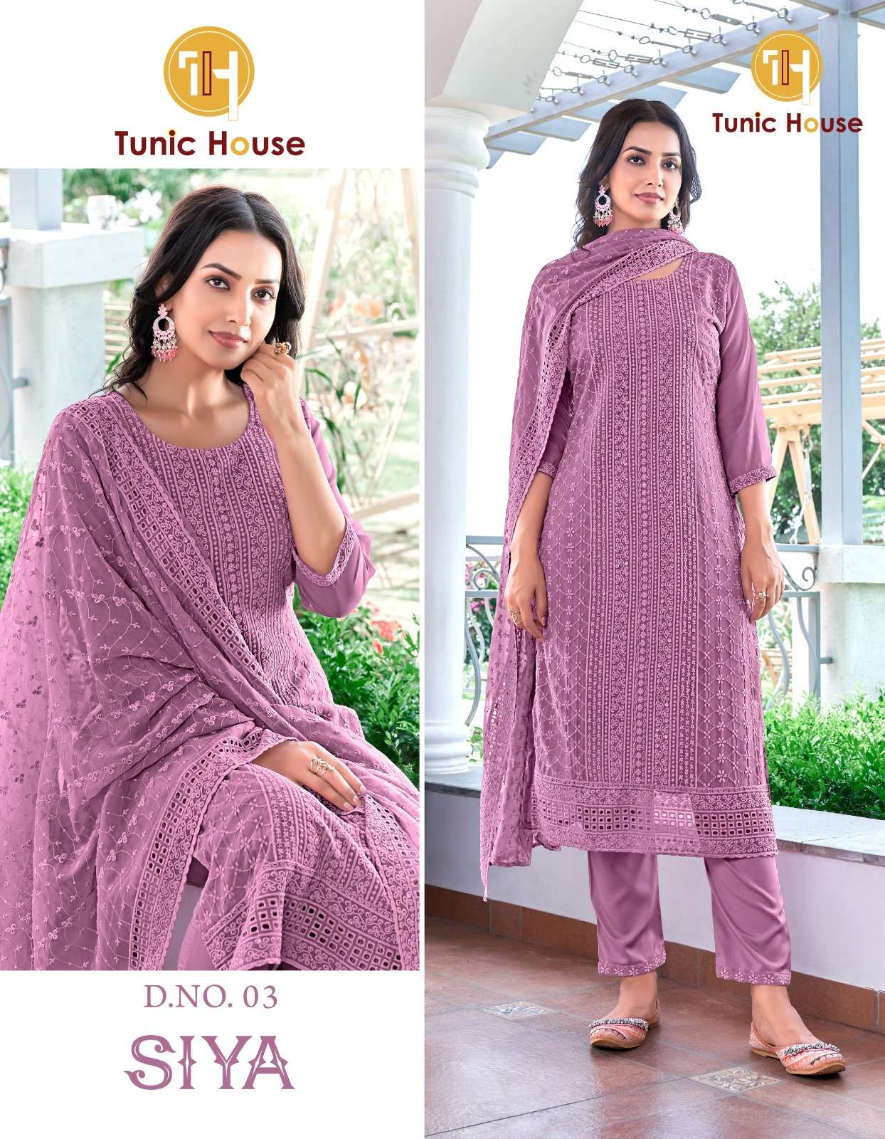 TUNIC HOUSE SIYA VOL-4 GEORGETTE PARTY WEAR SUIT READY DEALER IN SURAT