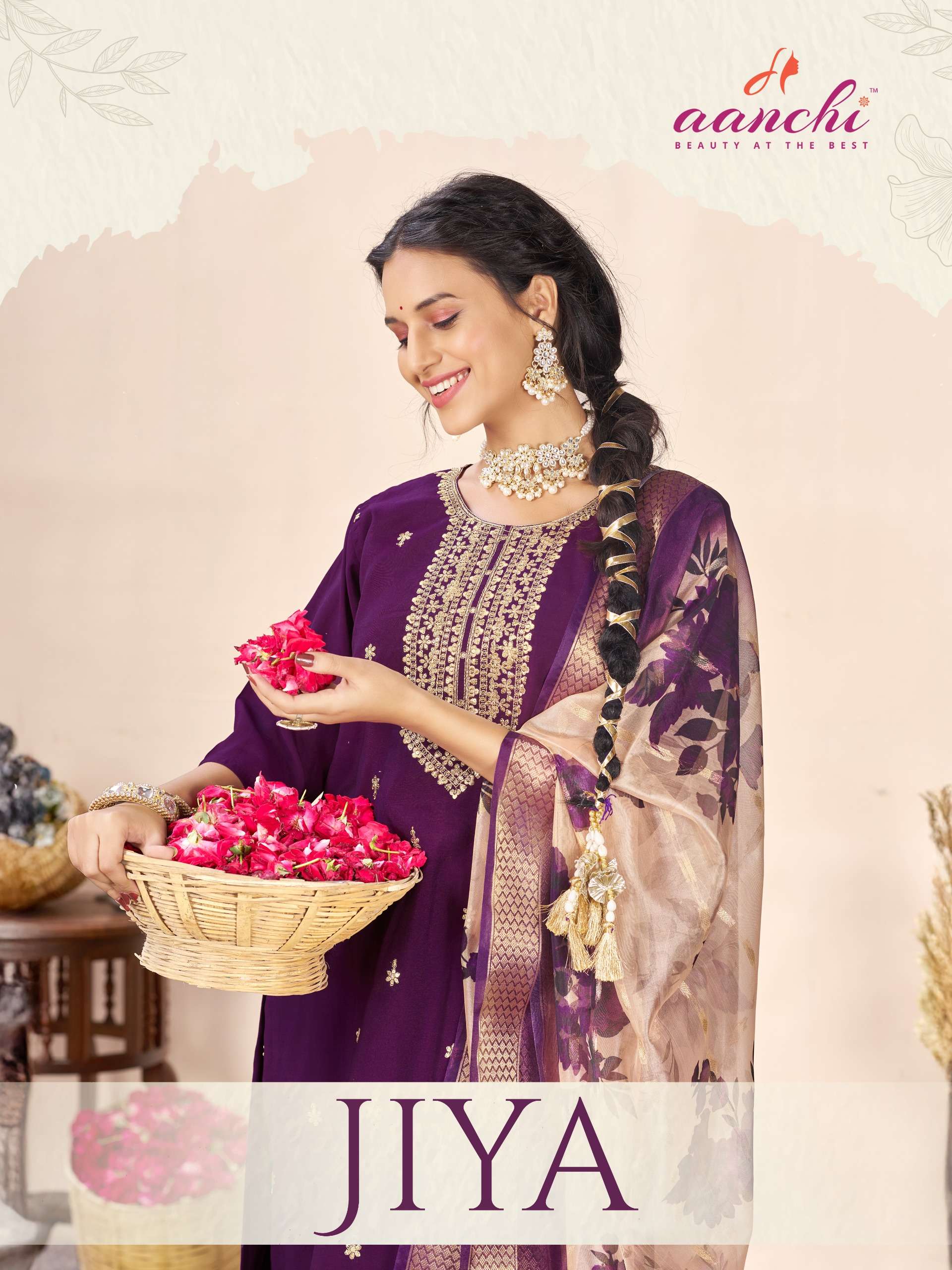 AANCHI JIYA STRAIGHT SILK EMBROIDERY SUIT COLLECTION SUPPLIER