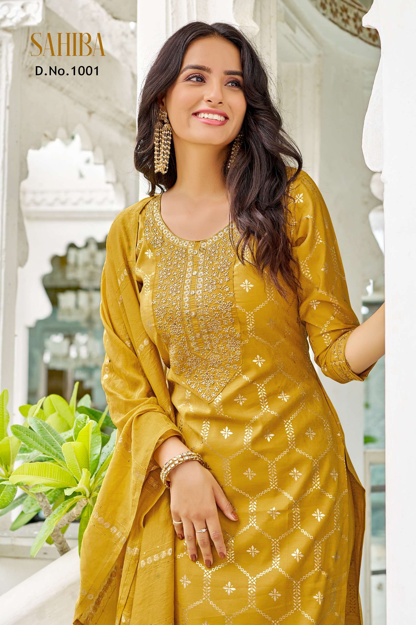 SAHIBA 1001 TO 1008 DIWALI FESTIVAL READYMADE SIMMER EMBROIDERY & FOIL ...