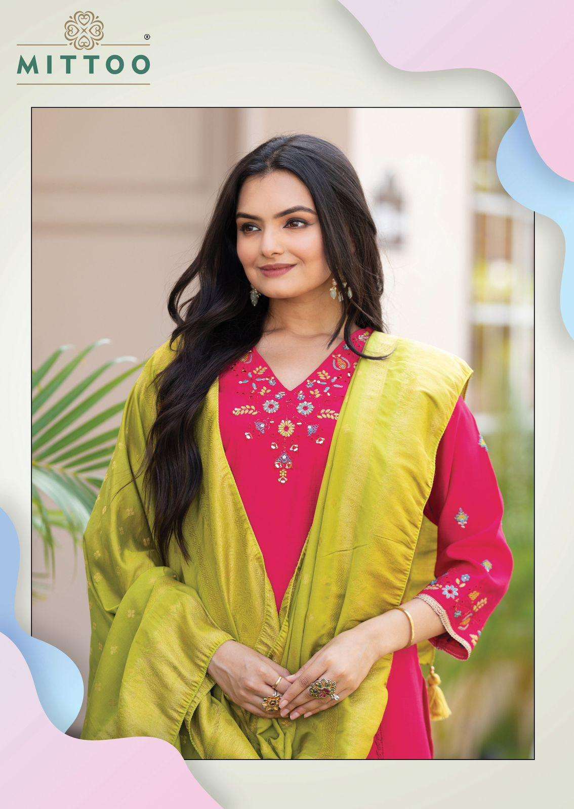 MITTOO ANARA RAKHI CELEBRATION MODAL COTTON SALWAR SUIT DEALER