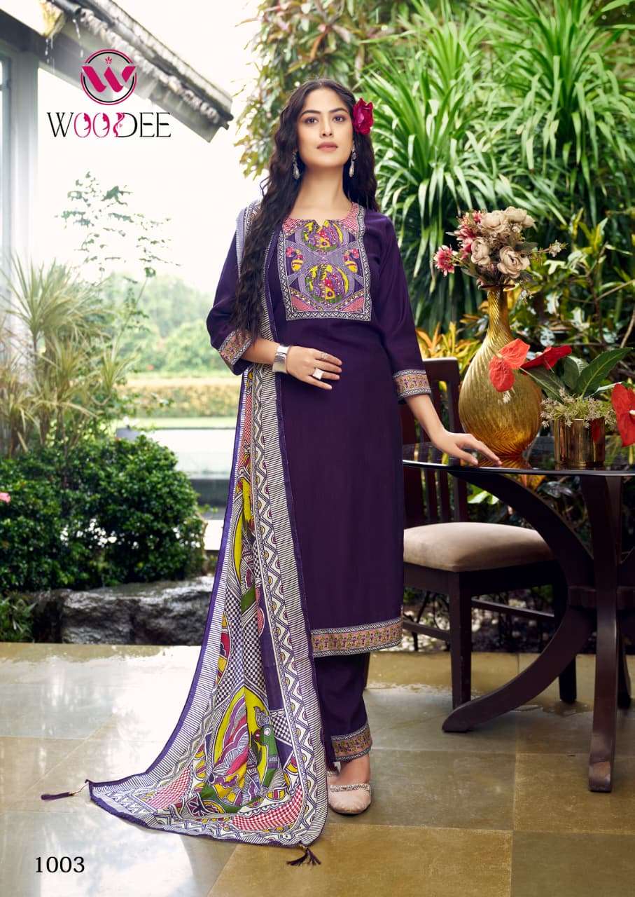 WOODEE BANZARA PREMIUM QUALITY BEST FLOWER DESIGN SALWAR SUIT TO ...
