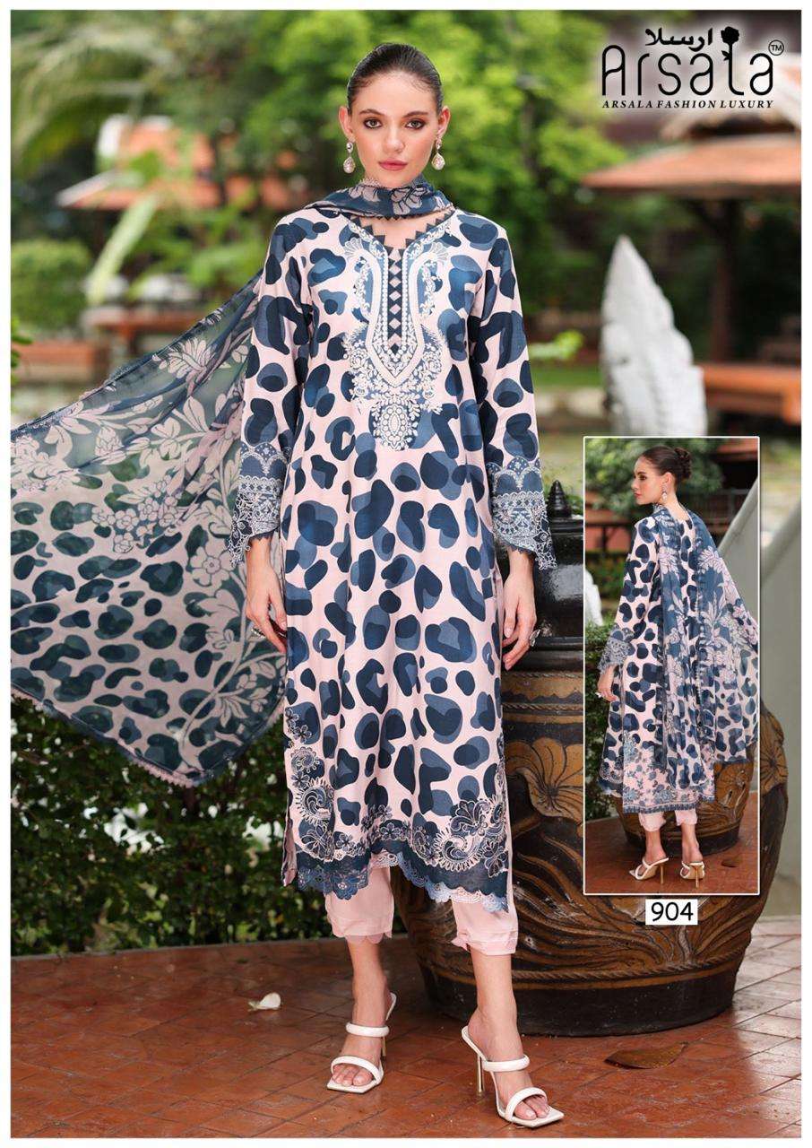 ARSALA FASHION AMIRA VOL 9 PAKISTANI TOP DESIGNER LAWN COTTON FABRIC ...