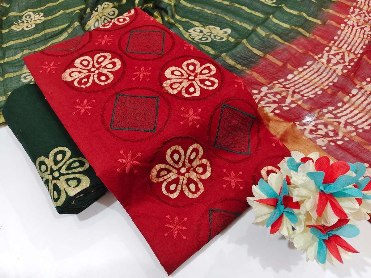 NEMI WAX BATIK WITH EMB WORK EDITION VOL 1 COTTON WITH WAX BATIK PRINT ...