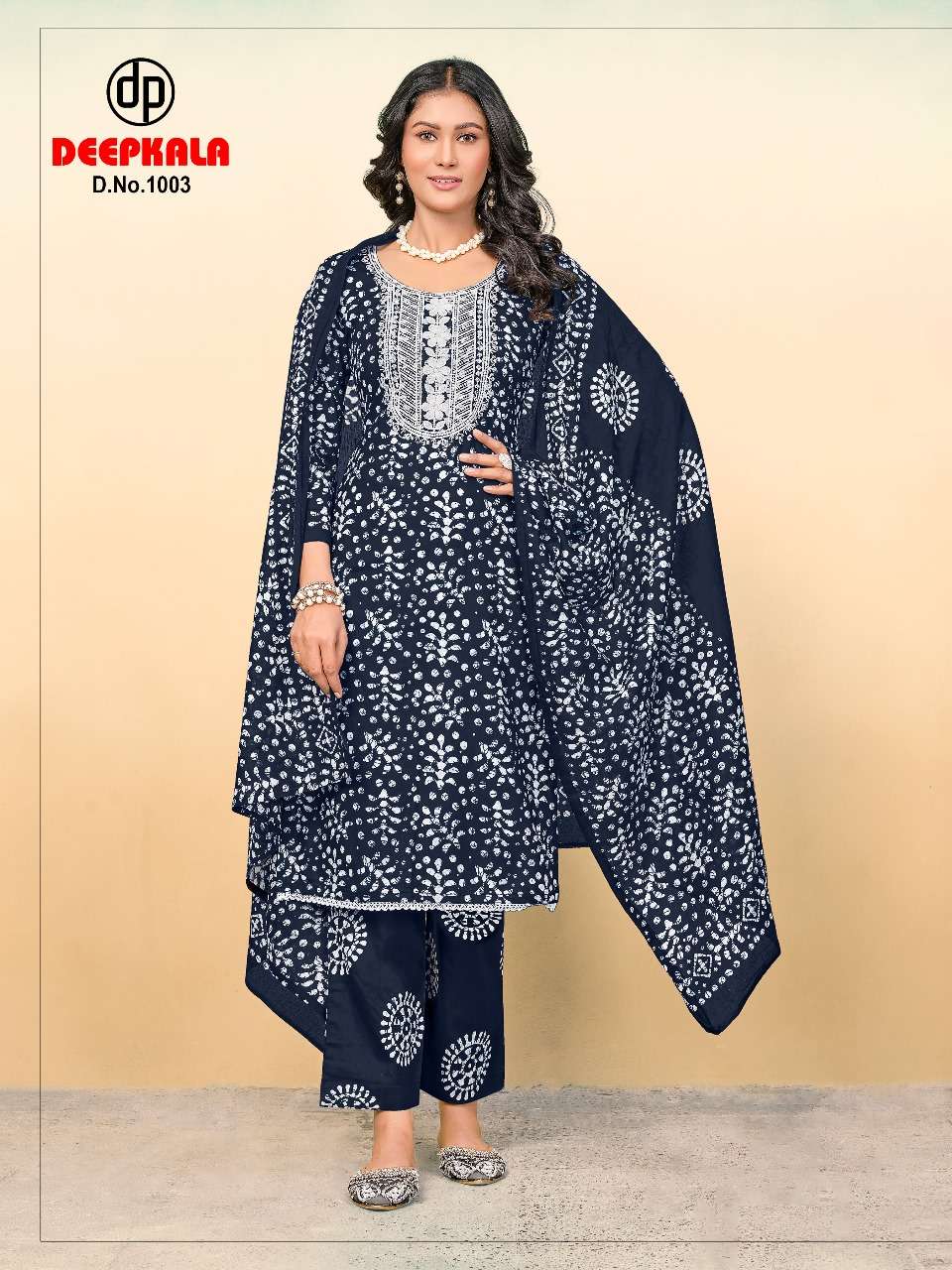 DEEPKALA AROHI VOL 1 COTTON BATIK LUCKNOWI WORK SUIT FOR FESTIVAL ...