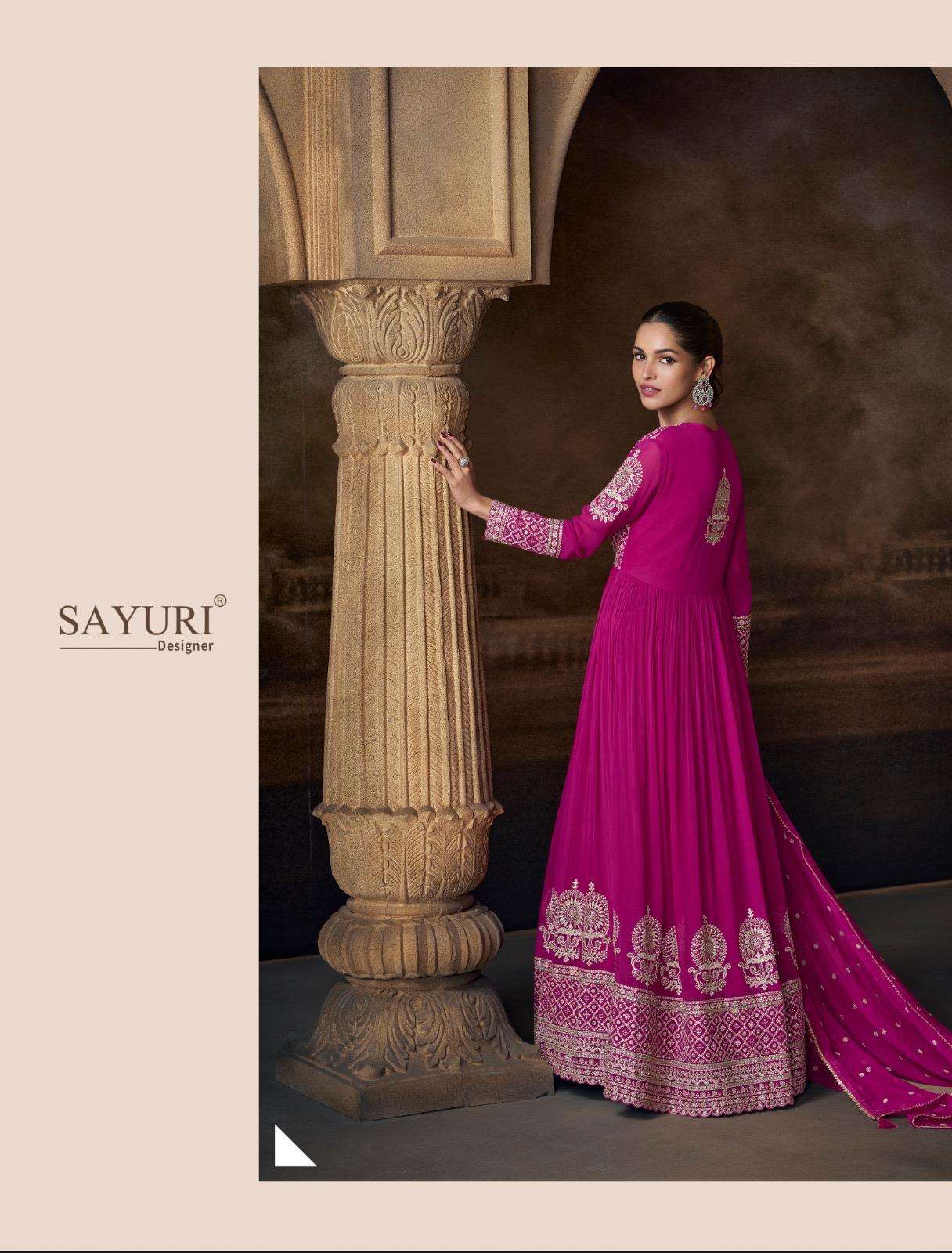SAYURI DESIGNER SAADGI TREDY FESTIVE LOOK AND BACK EMBROIDERED GOWN ...